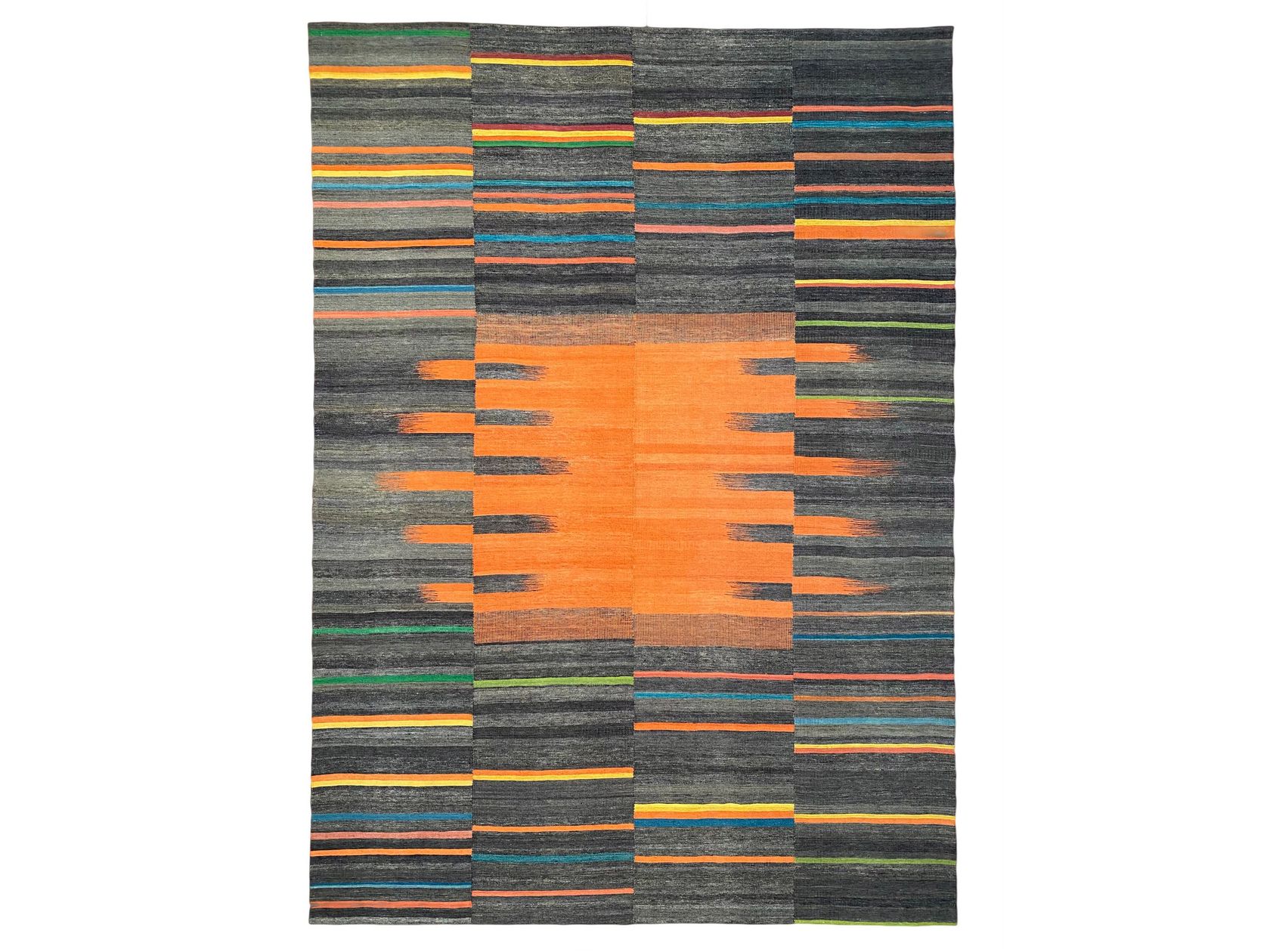 ALASHT Handmade rectangular wool flat weave rug By EDELGRUND