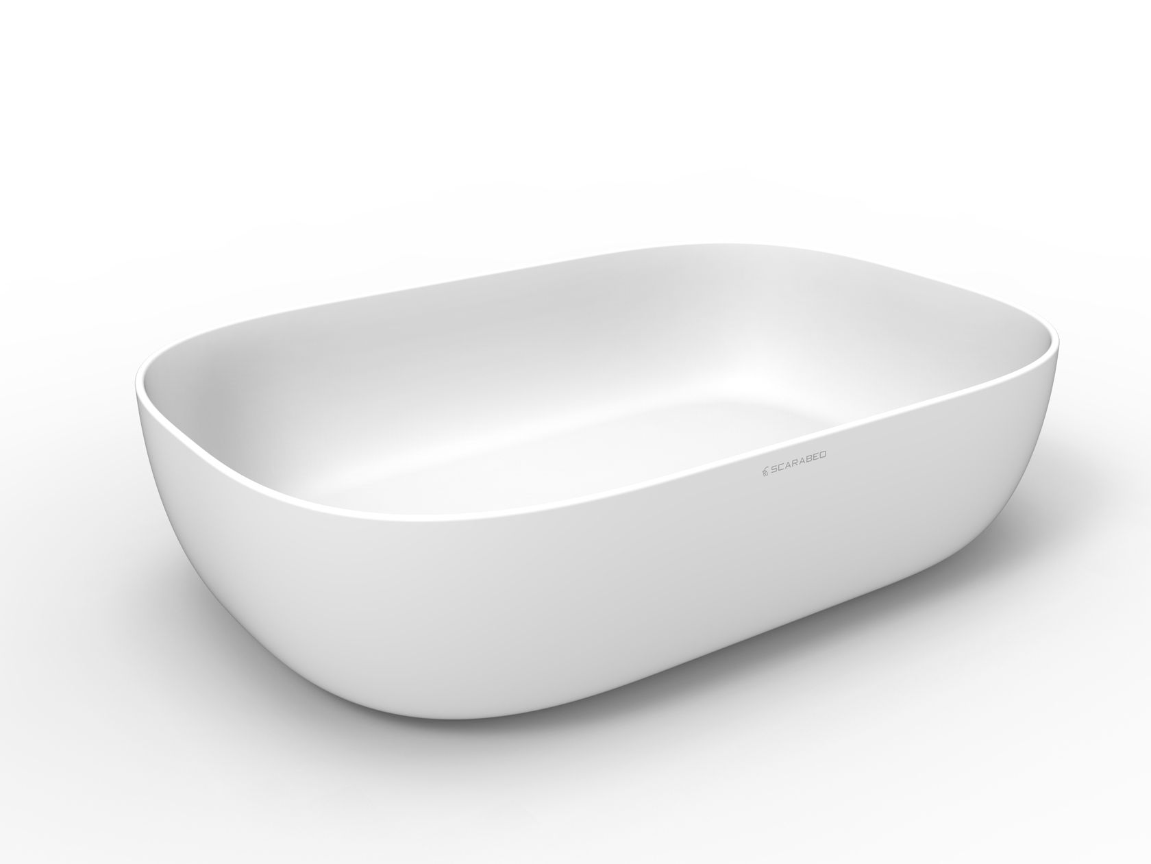 GLAM Countertop rectangular ceramic washbasin By Scarabeo Ceramiche ...
