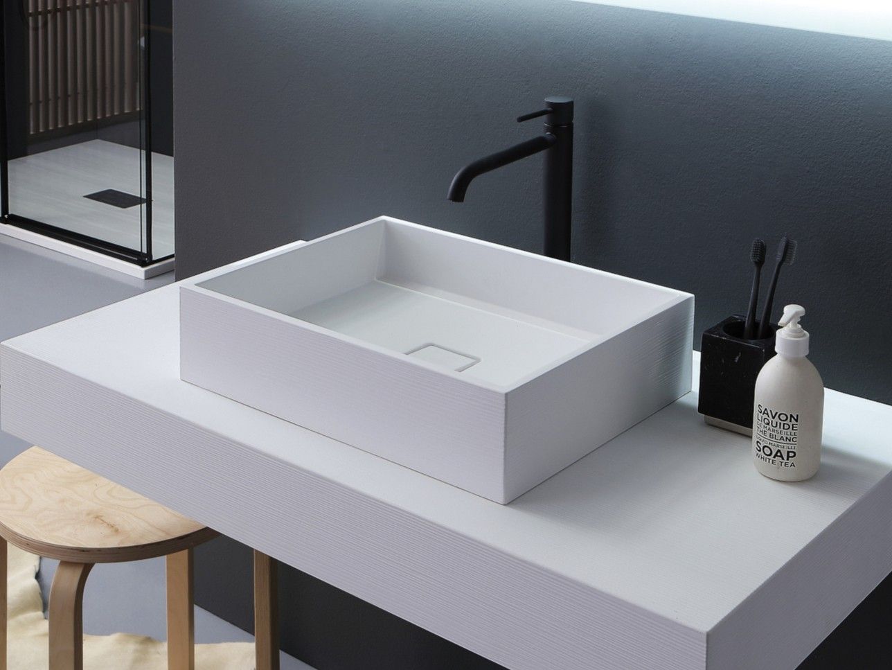 Rectangular washbasin Countertop rectangular composite material ...