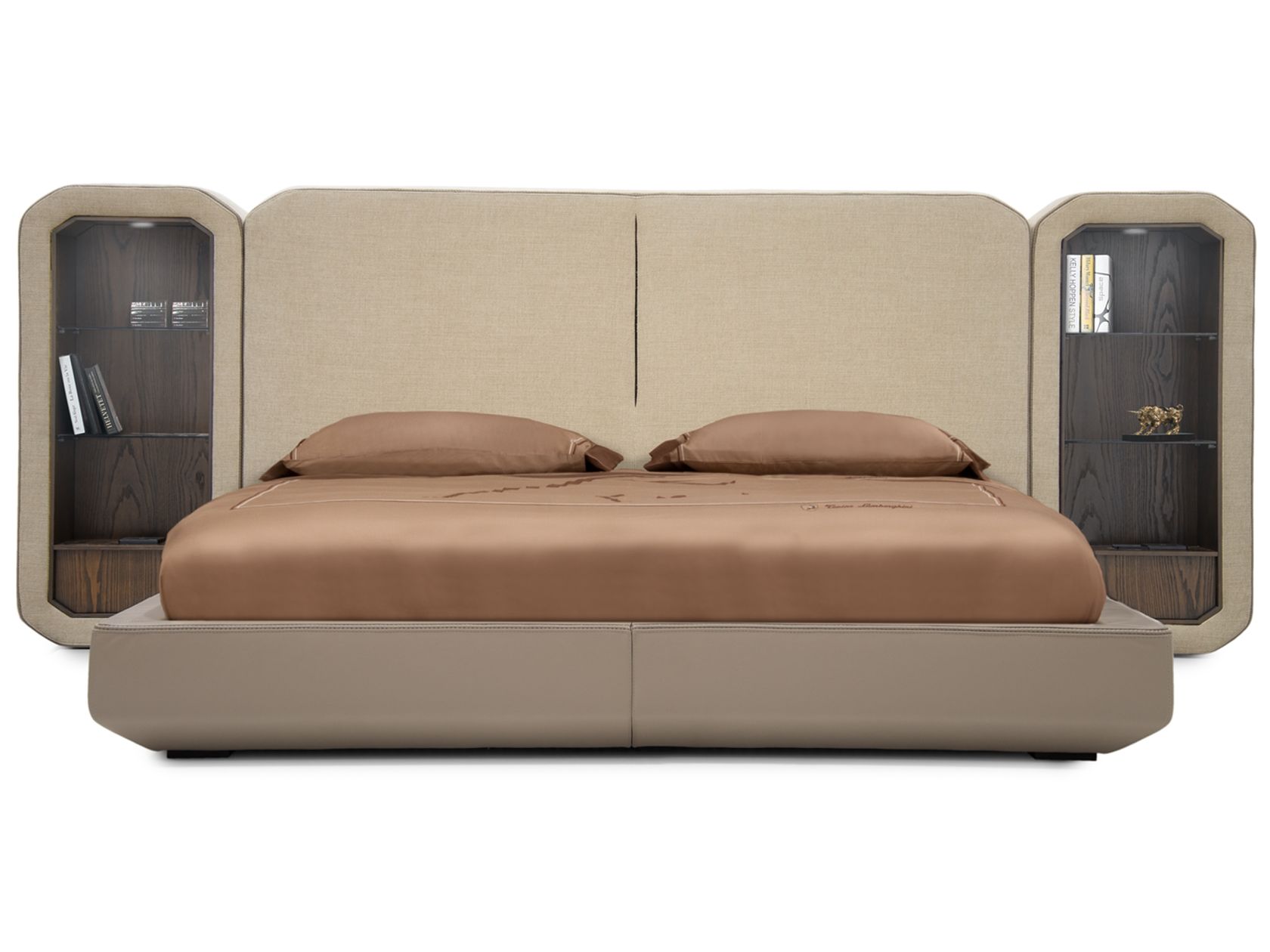 Upholstered bed with integrated nightstands REM Rem Collection By ...