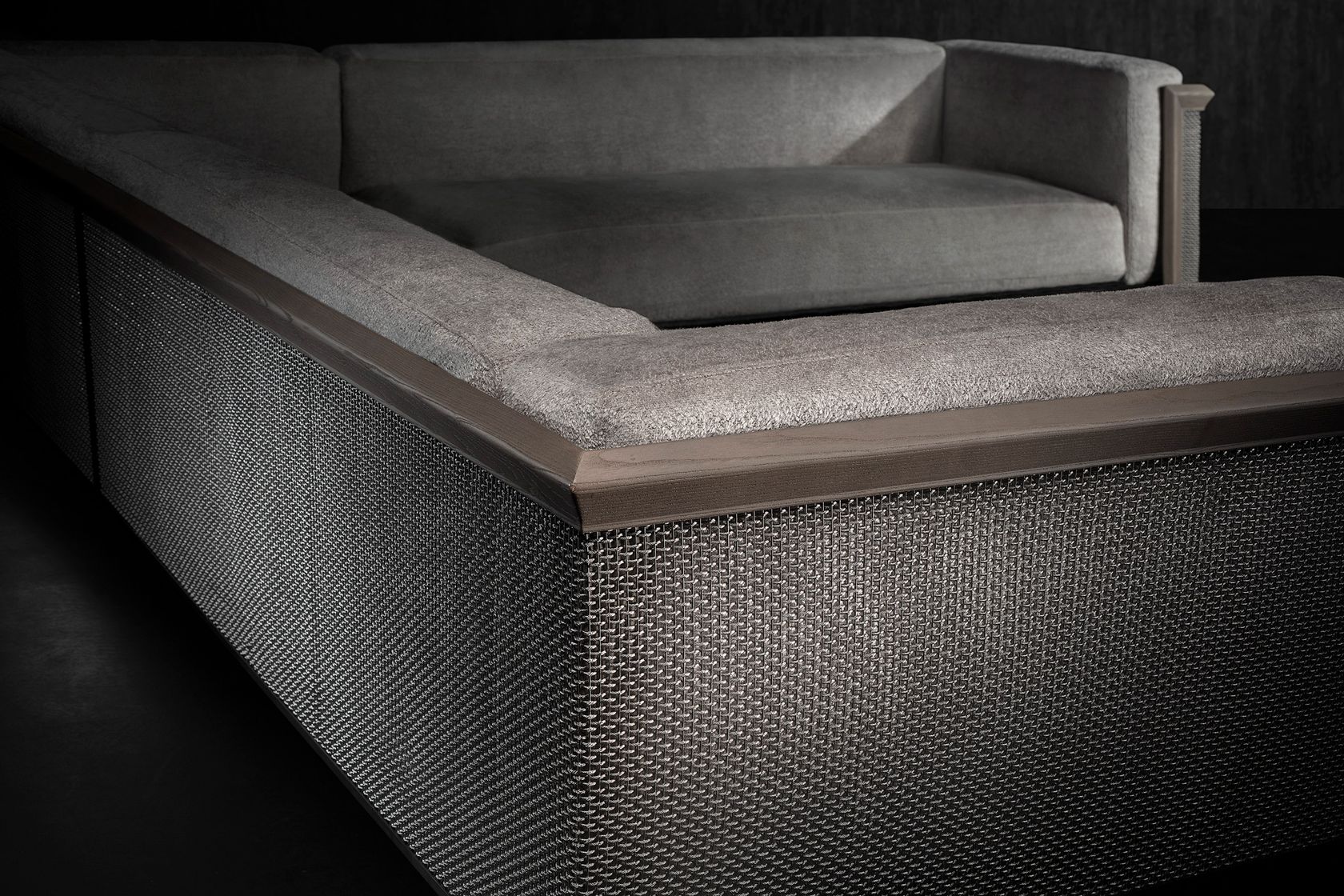 RF ROCK Sectional wire mesh and fabric sofa By Henge | design Massimo ...