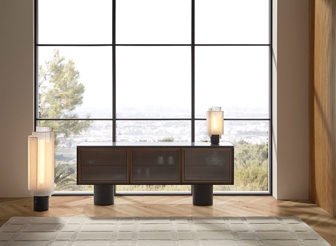 RIO Wooden sideboard with doors By Punt | design Sebastian Herkner