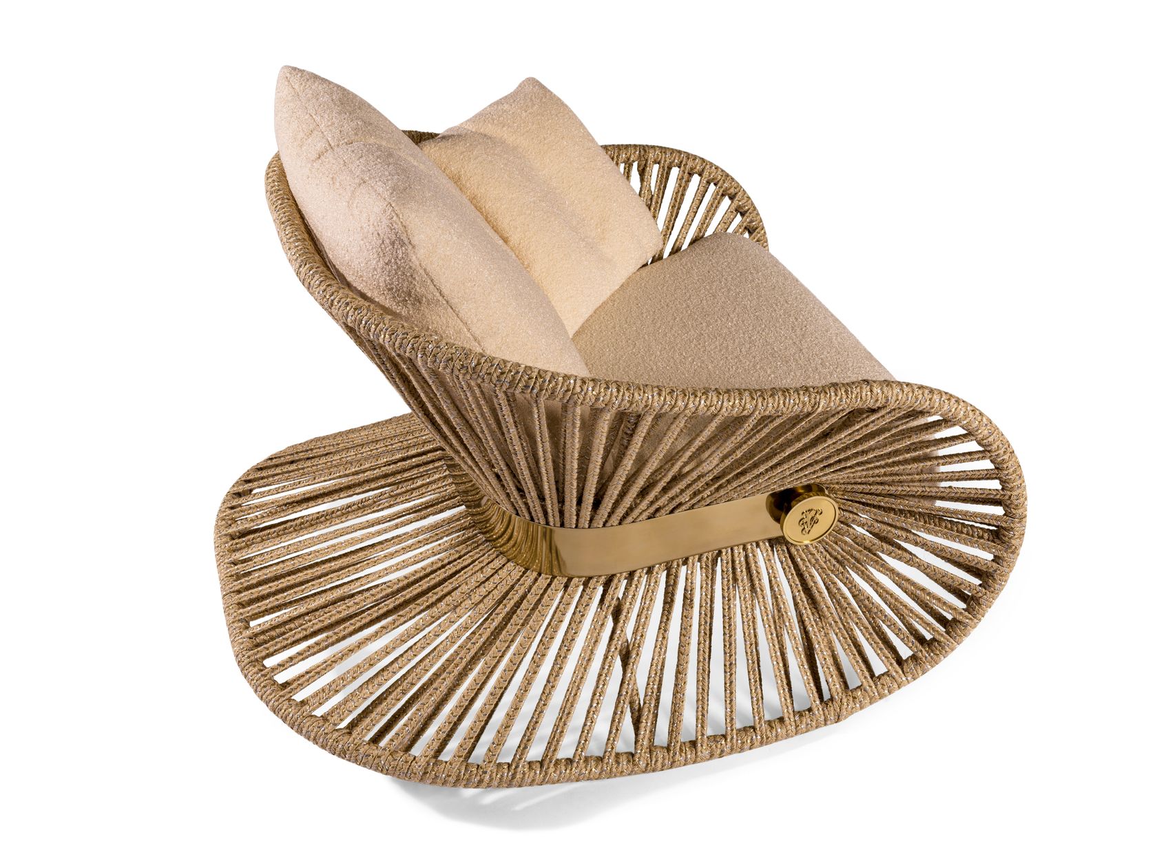 STANKAR Rocking upholstered hemp garden armchair By Visionnaire ...