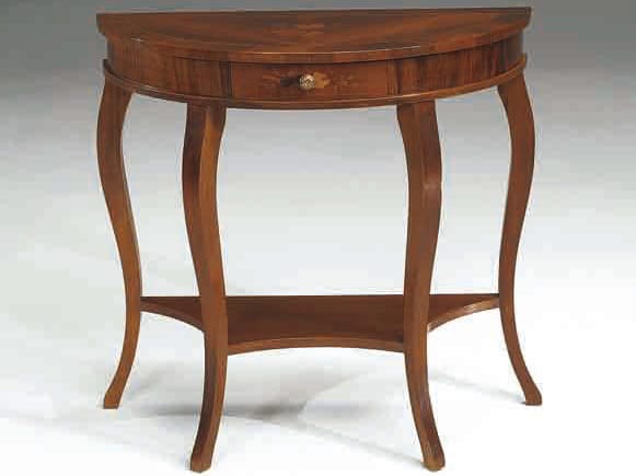 Demilune solid wood console table RODI Canaletto Collection By Arvestyle