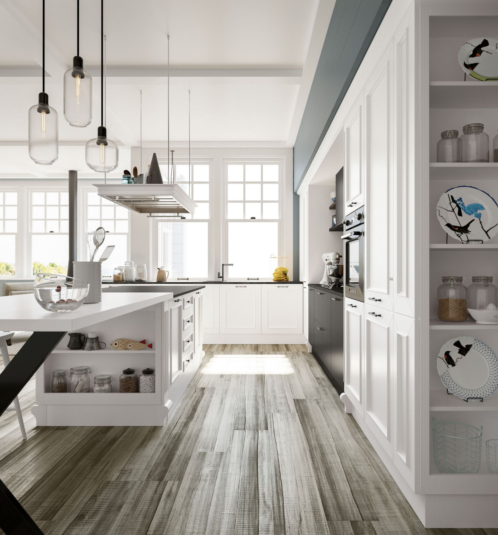 ROMANTICA 02 Kitchen with island By Febal Casa