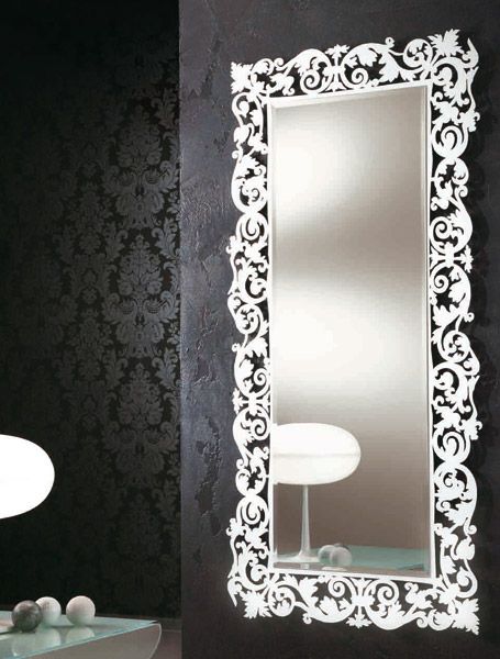 ROMANTICO | Rectangular mirror By RIFLESSI