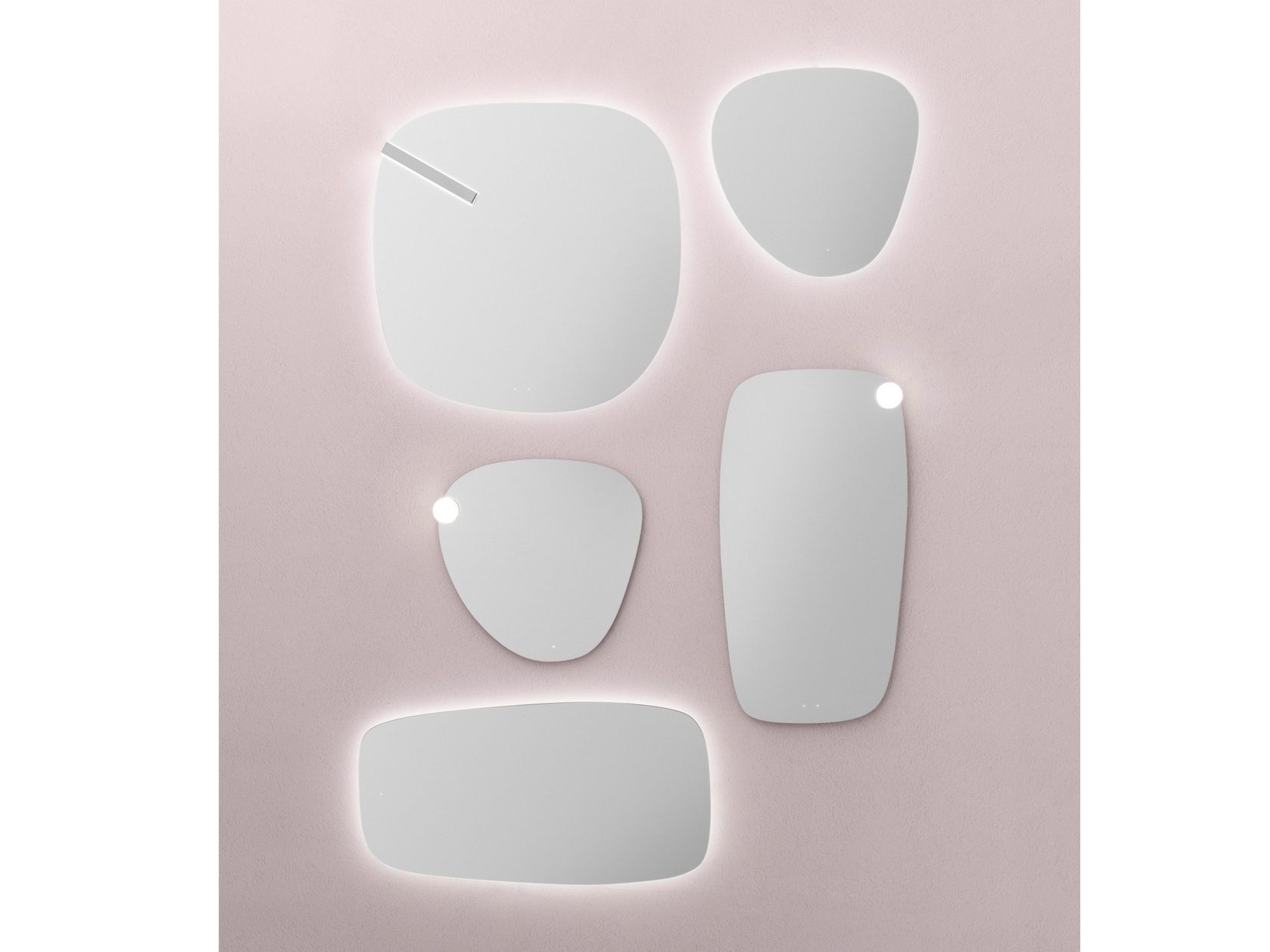 SASSO Specchio con illuminazione integrata da parete per bagno By ARBLU