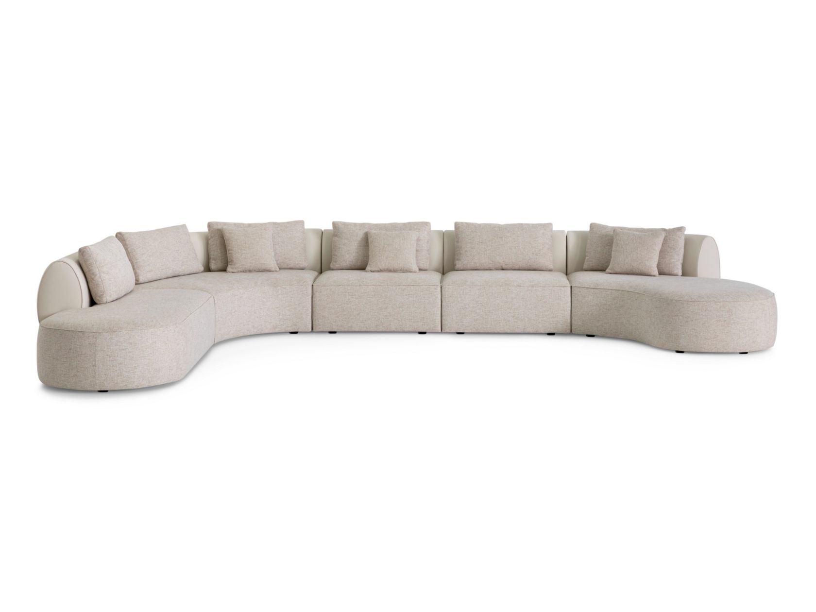 BOTERO Sectional curved fabric sofa By Sicis | design Massimiliano Raggi