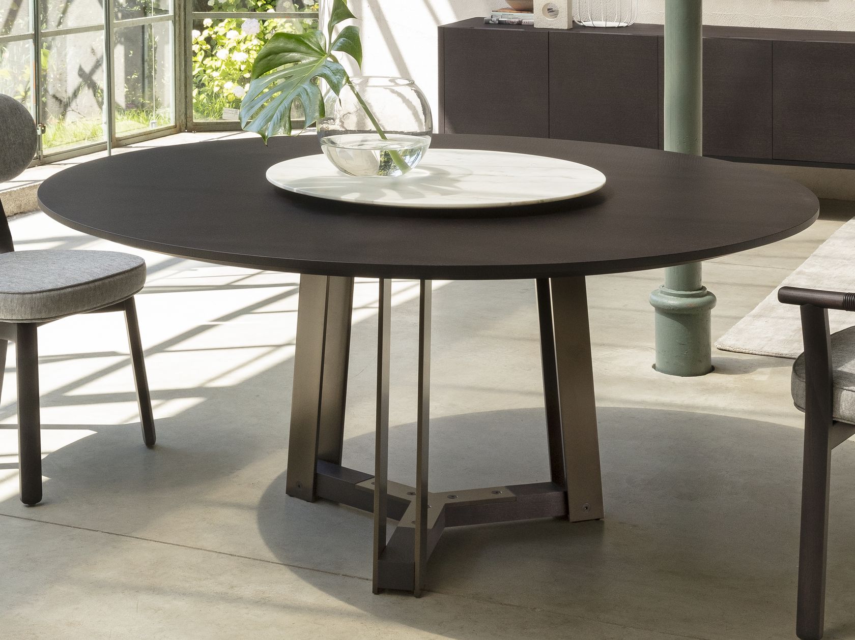 TWENTY Round ash table with Lazy Susan By Porada | design Jiun Ho