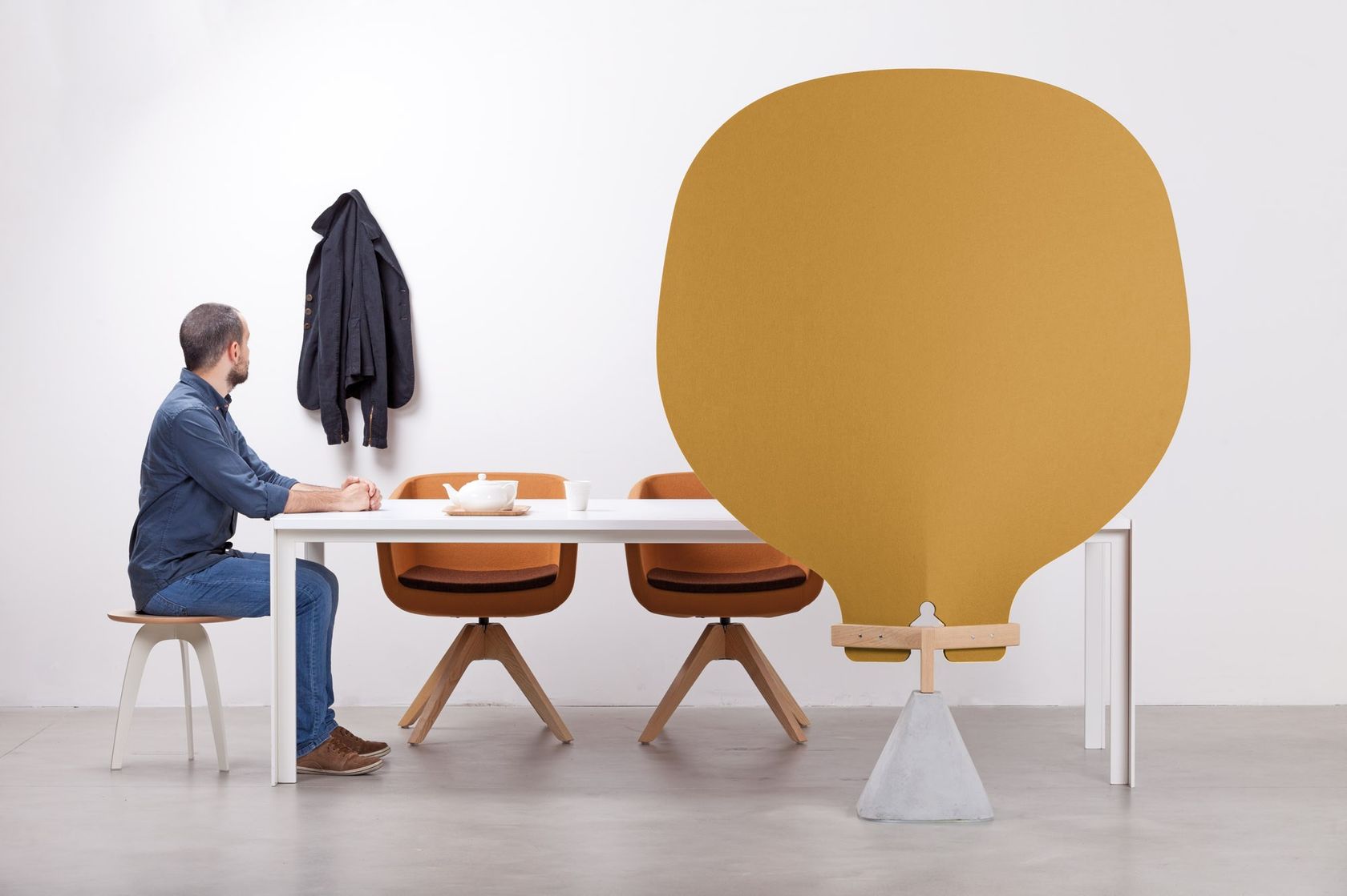 Mobile freestanding felt office screen SHIELD By True Design design ...