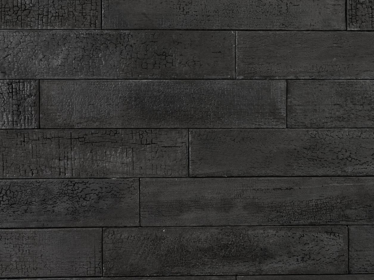 Cement wall tiles with burnt wood effect SHOU SUGI BAN By Castelatto Italia