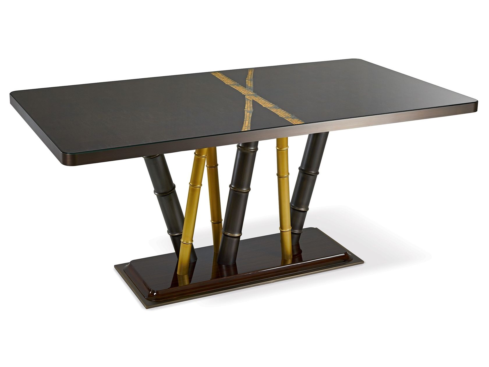 SIAM Rectangular glass table By Sicis