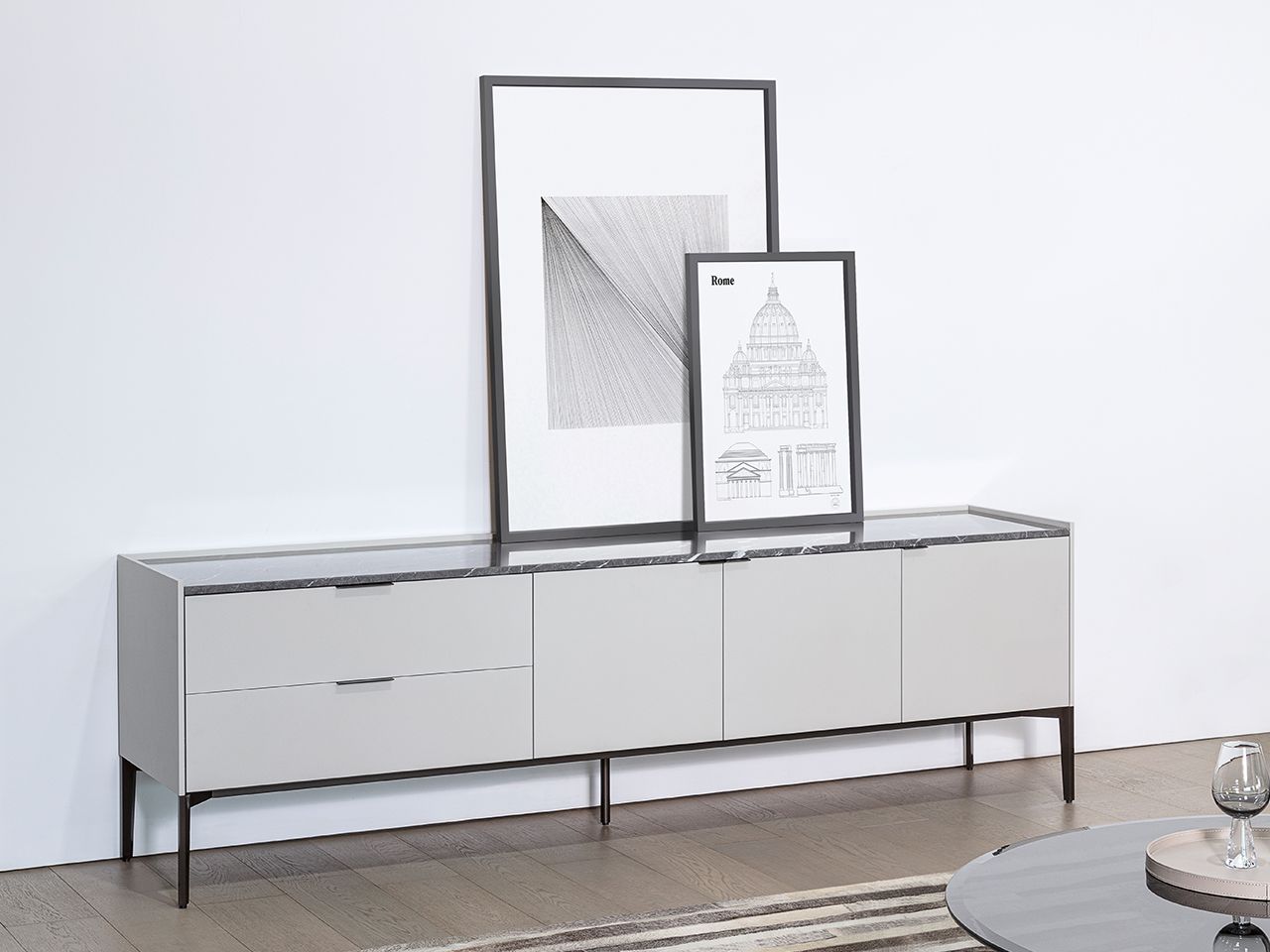 MATRIX Wooden sideboard with drawers By CAMERICH