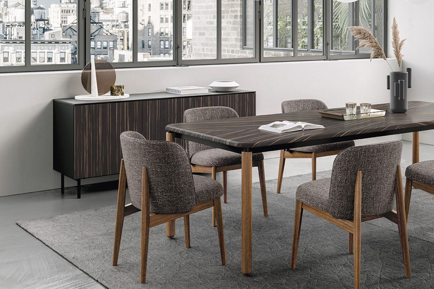 UNIVERSAL Wooden sideboard with doors By Calligaris | design Gabriele ...