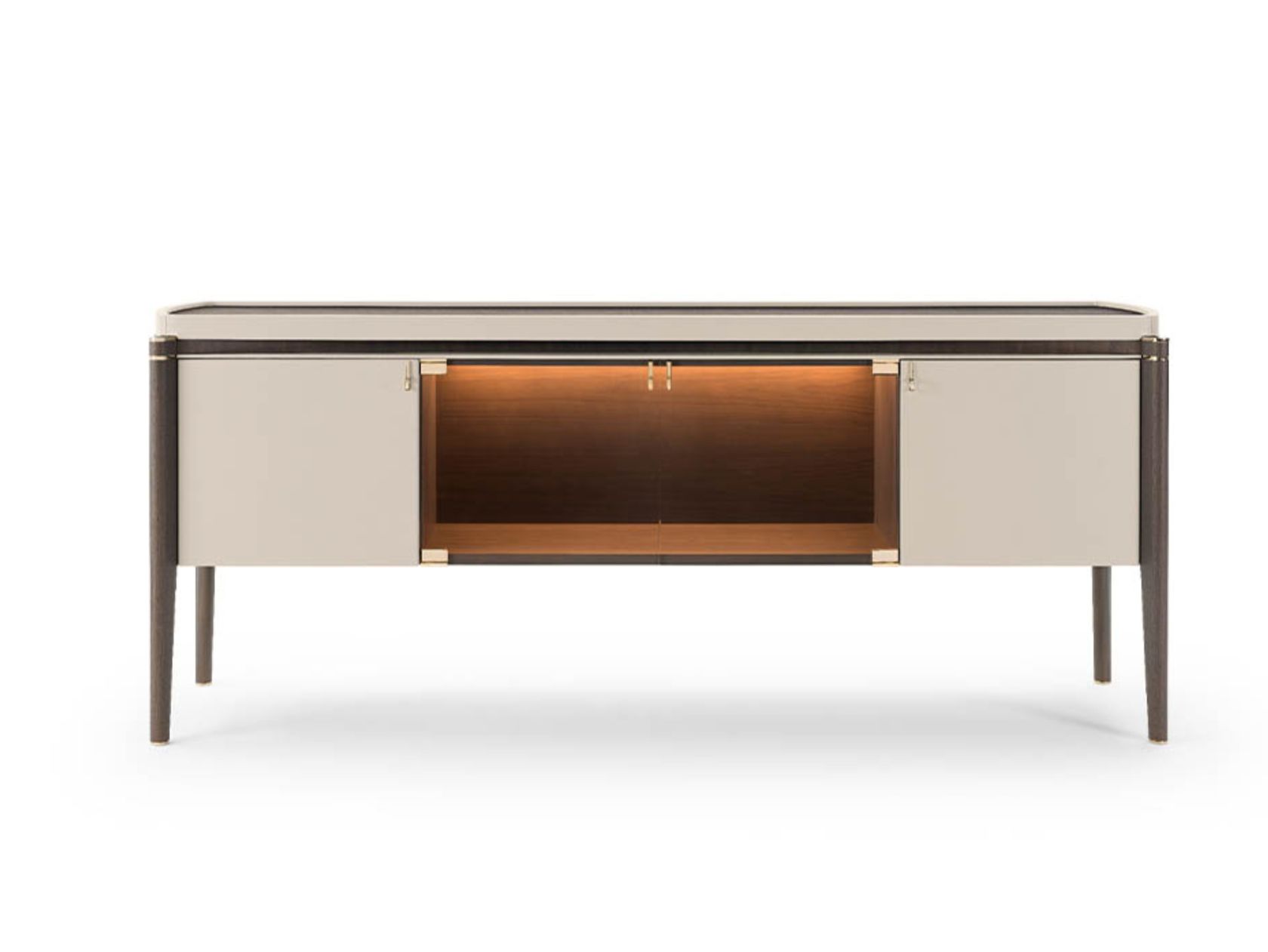PINNACLE Wooden sideboard with integrated lighting By Turri | design ...