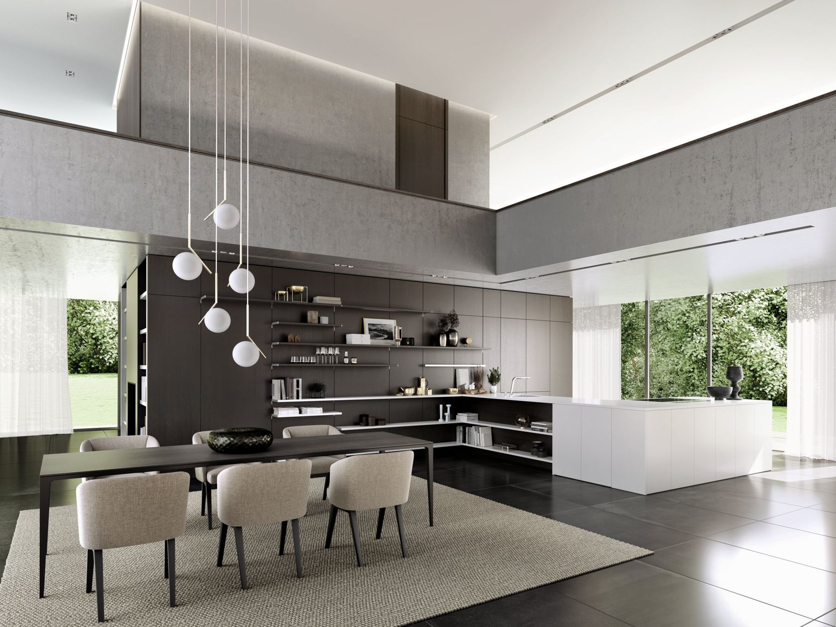 Cuisine avec péninsule SieMatic PURE - SE 4004 / 5005 By SieMatic
