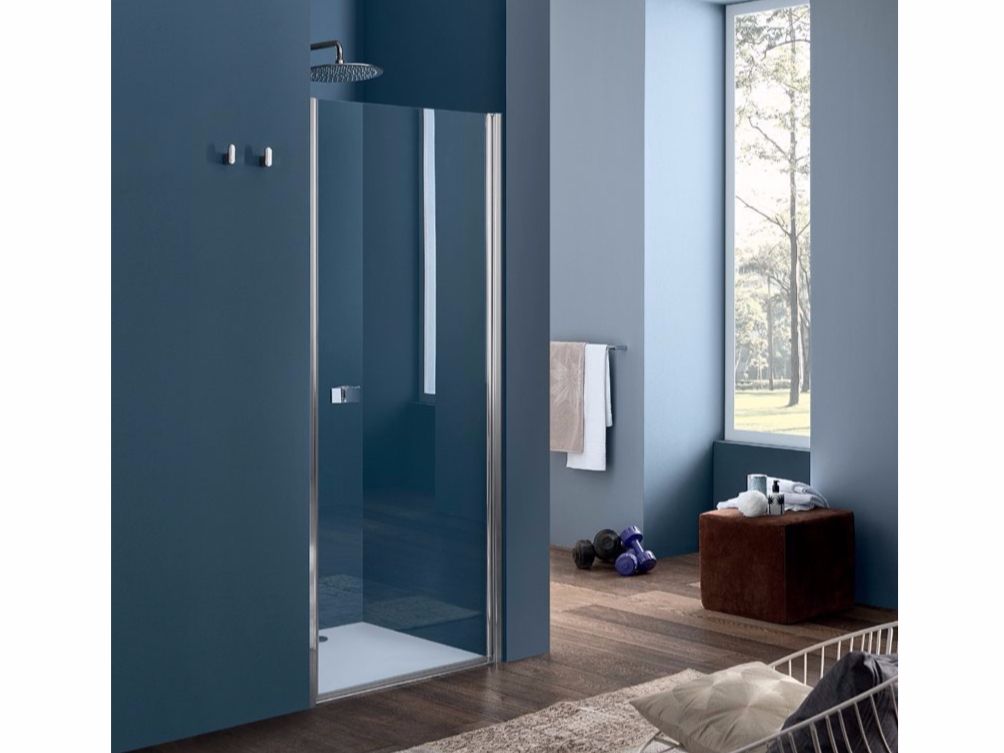 Box doccia a nicchia in vetro con porta a battente SIM - 4 Collezione ...