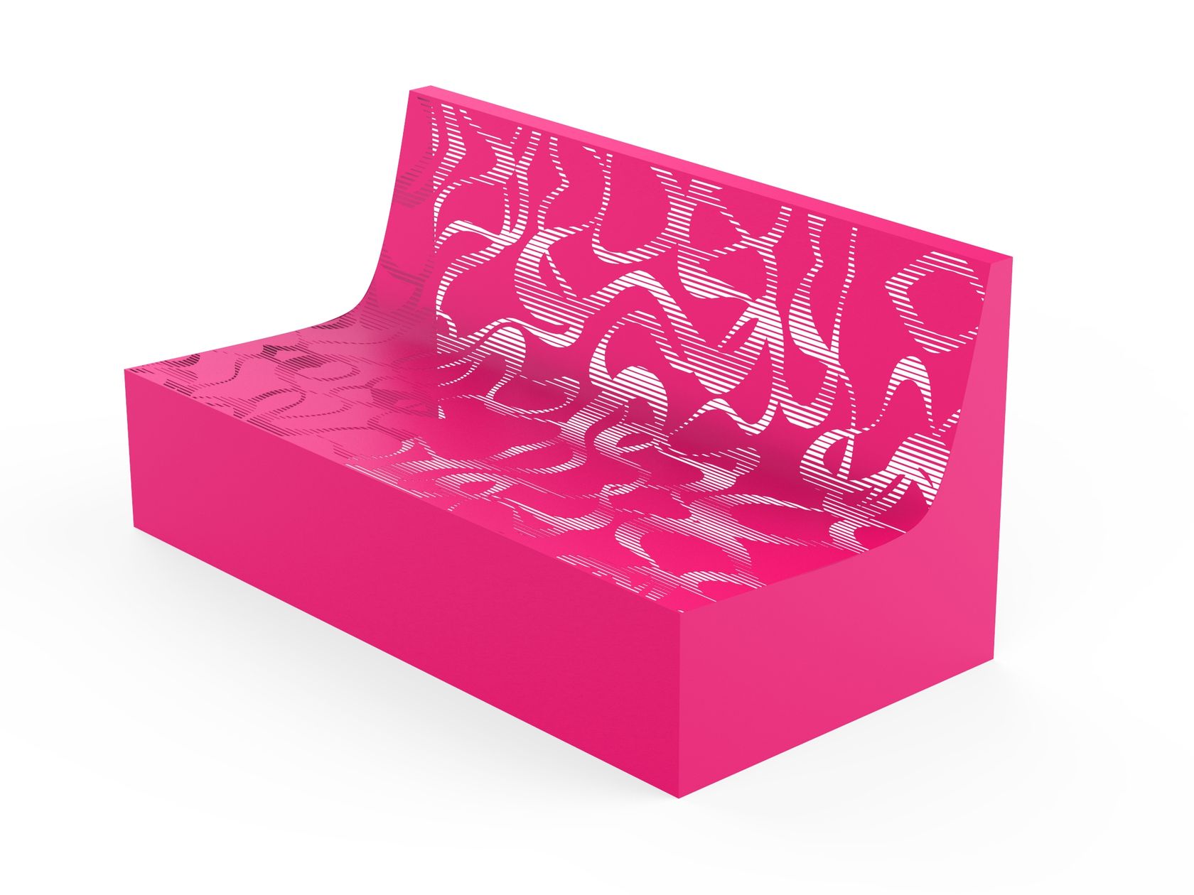 Galvanized steel Bench with back SINUOUS LOUNGE By LAB23 design Karim ...