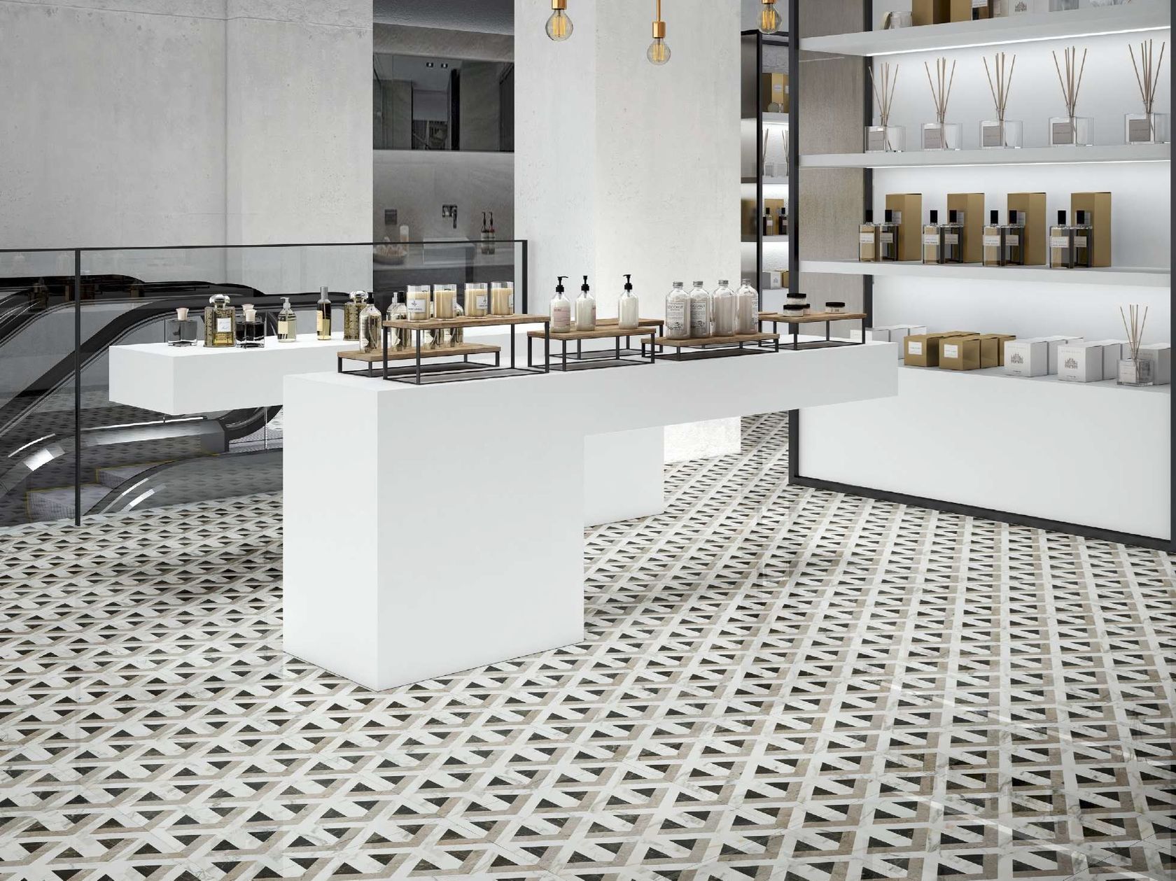 Porcelain stoneware flooring with marble effect SLABS - WILD FOREST ...