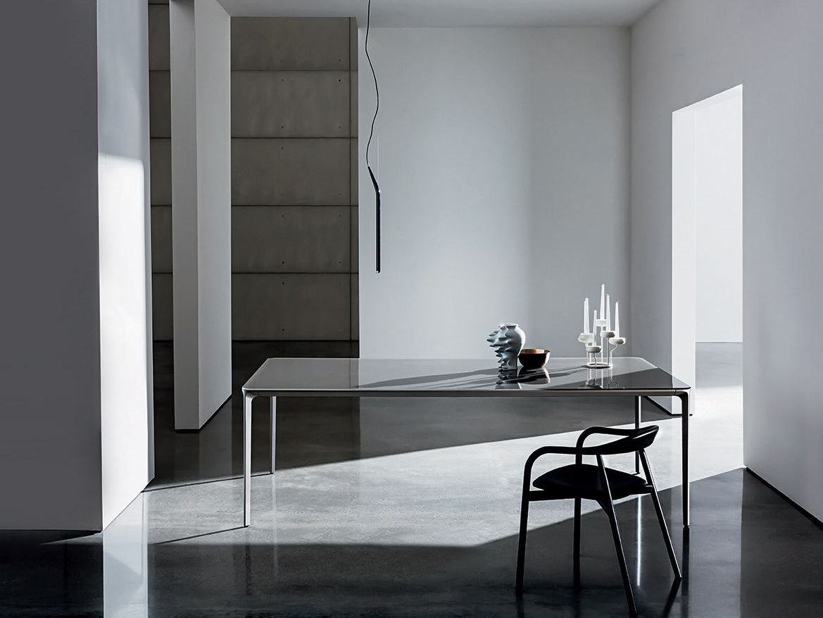 SLIM RECTANGULAR | Glass table Slim Collection By Sovet italia