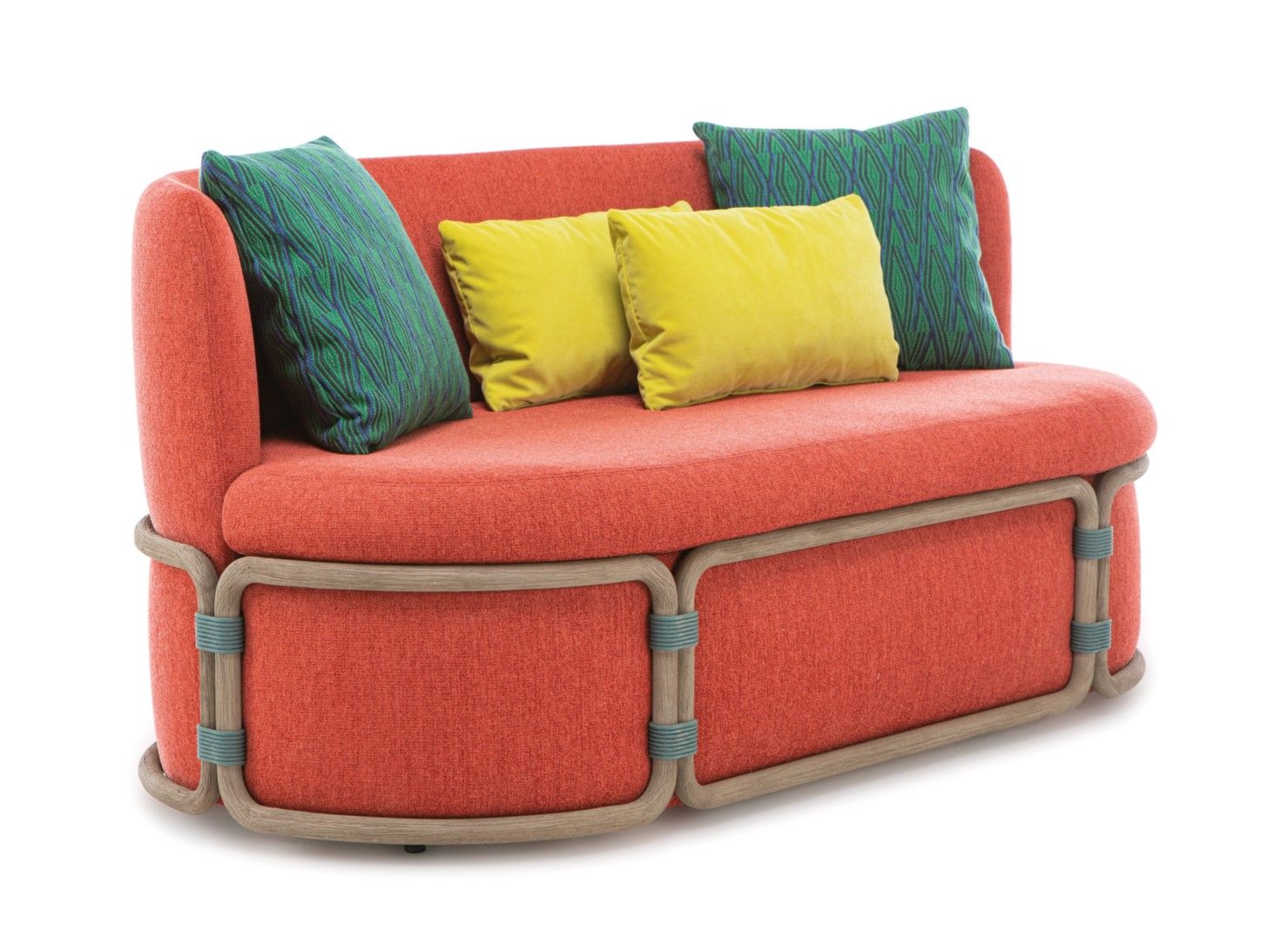 ROTIN 2 seater fabric sofa By Ethimo | design Zanellato/Bortotto