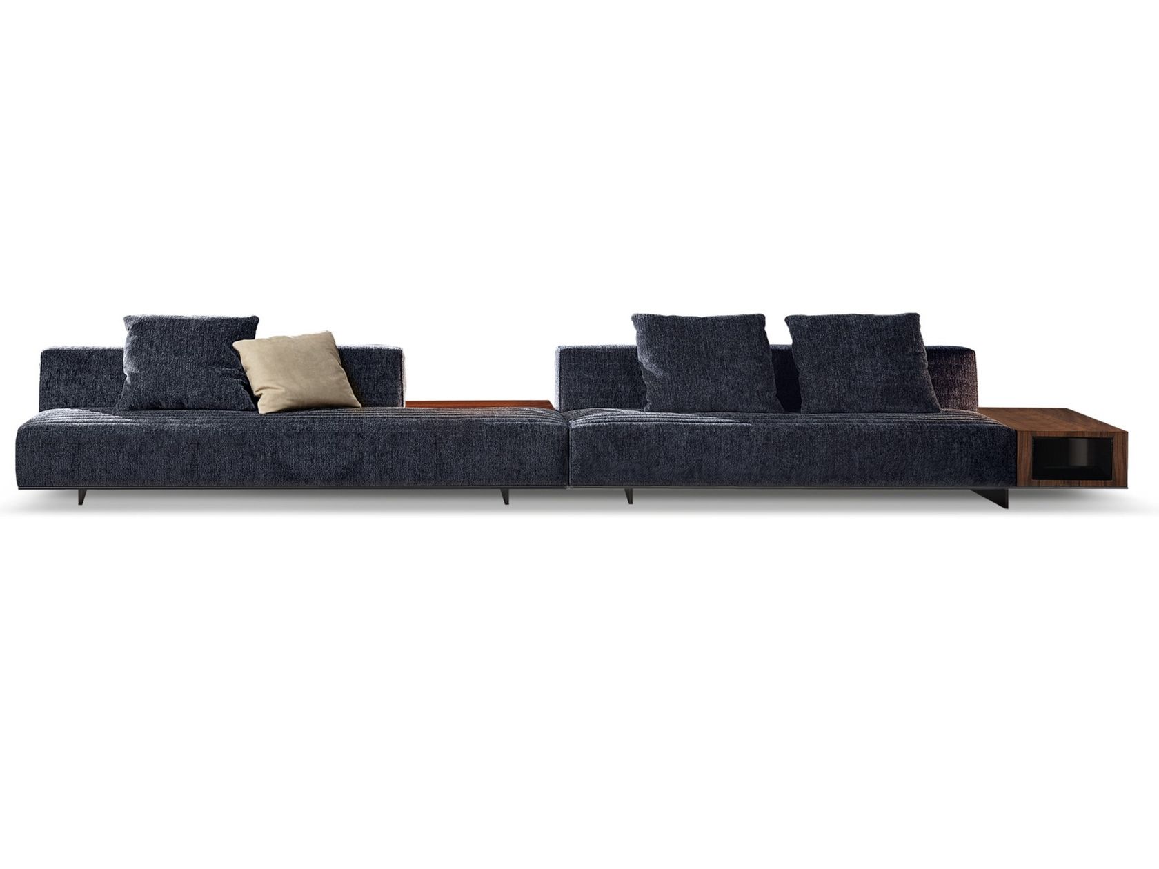 ROGER Sectional fabric sofa By Minotti | design Rodolfo Dordoni