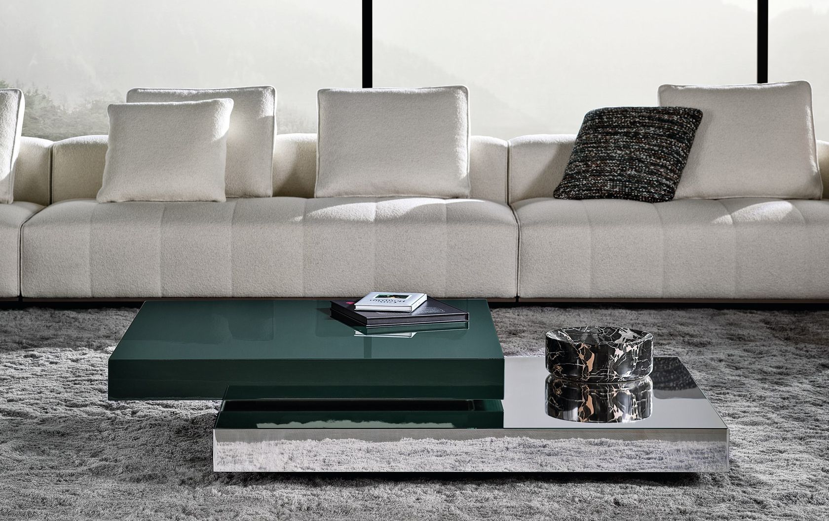 SOLID STEEL | Coffee table By Minotti design Rodolfo Dordoni