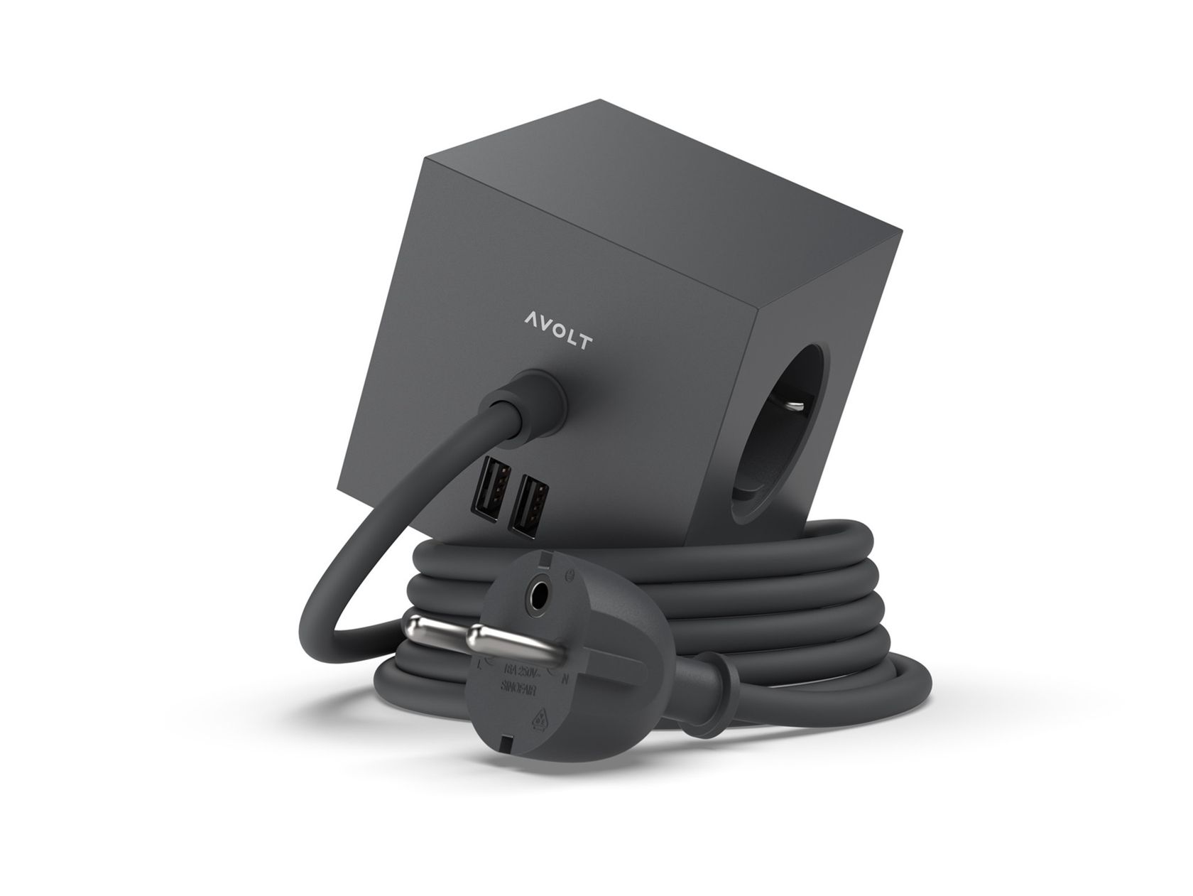 SQUARE 1 | Electrical socket Plastic multi socket power strip - 3m ...