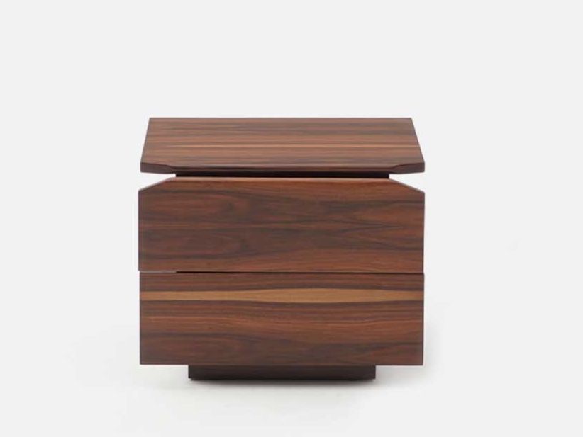 ISMARA | Bedside table Square wooden bedside table with drawers By Casa ...