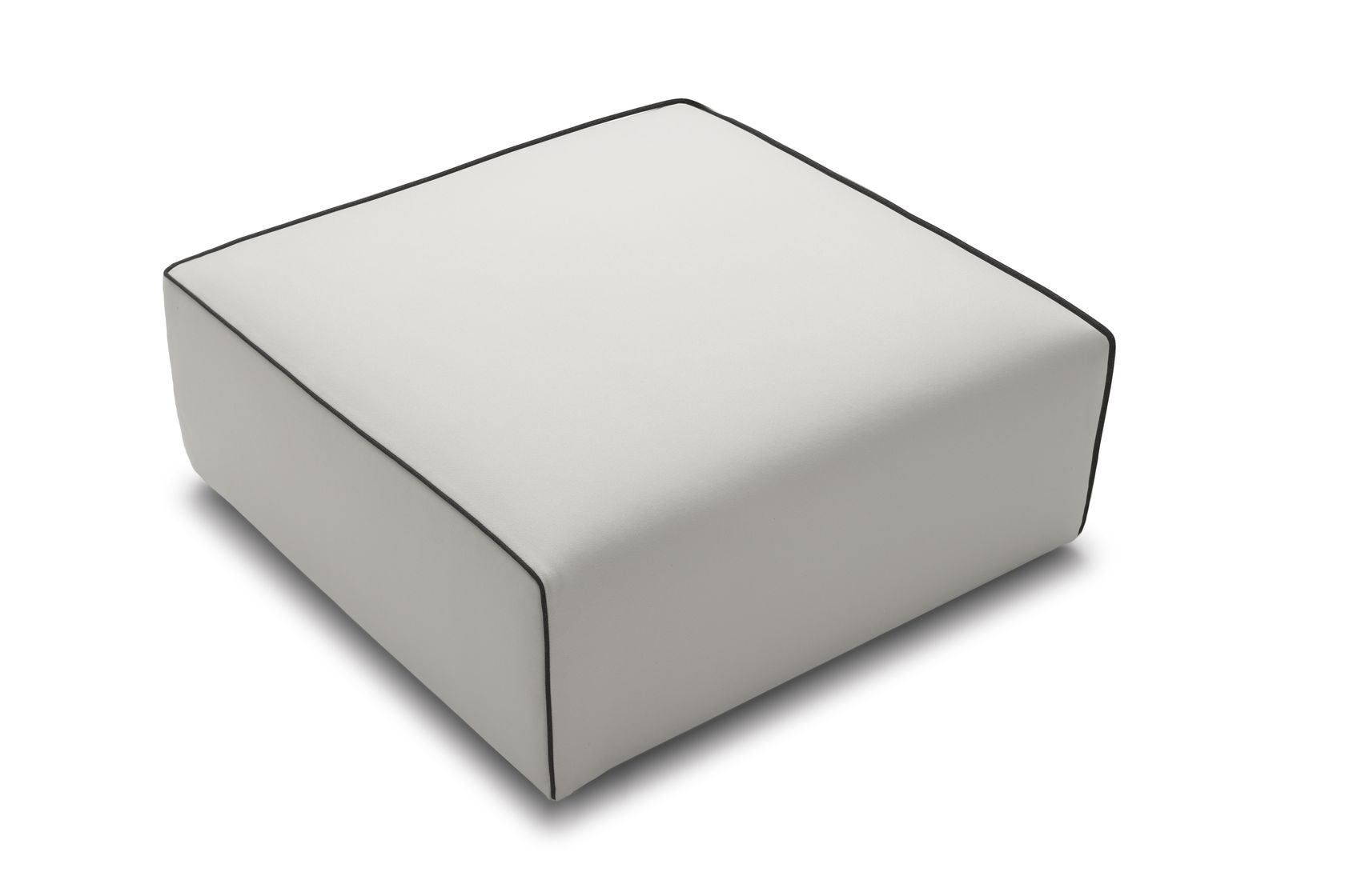 Upholstered square fabric pouf Square pouf Complements Collection By Felis