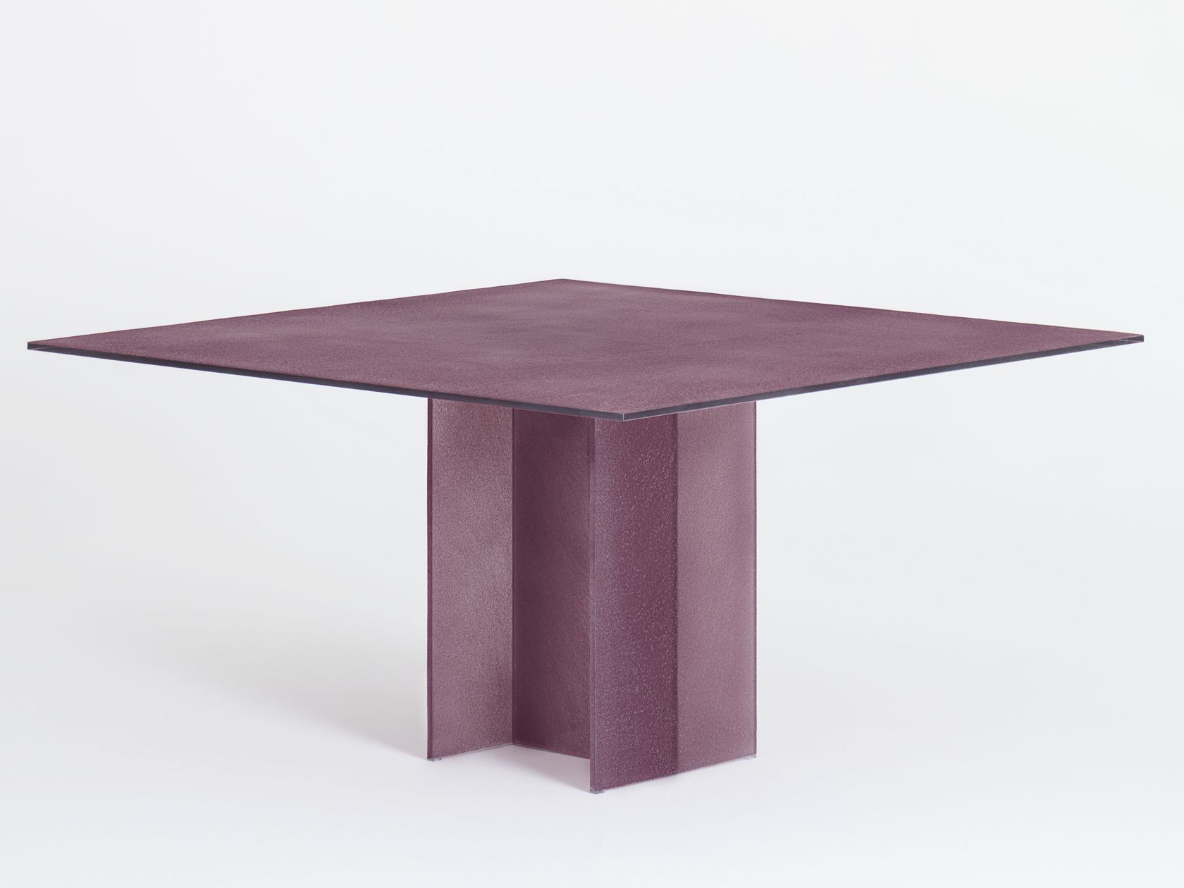 SIMOON Rectangular crystal table By Glas Italia