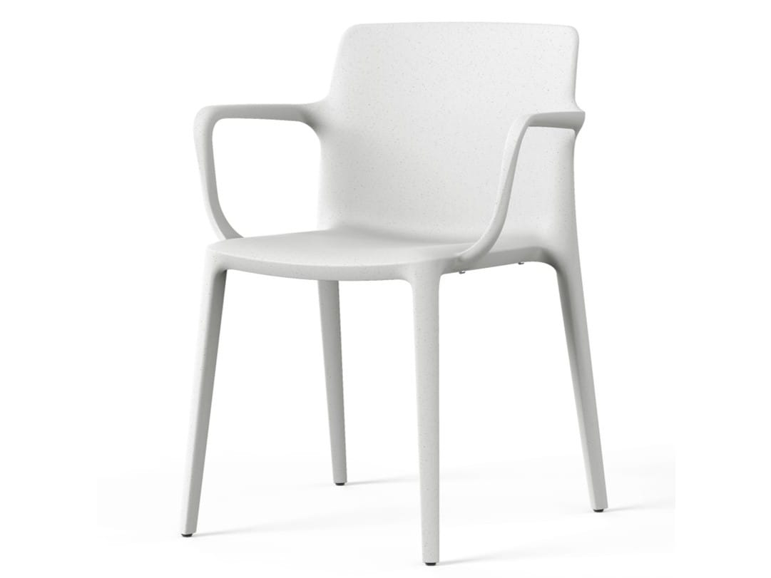 FLUIT Stackable polypropylene garden chair with armrests By ACTIU | design Archirivolto - Pocci ...