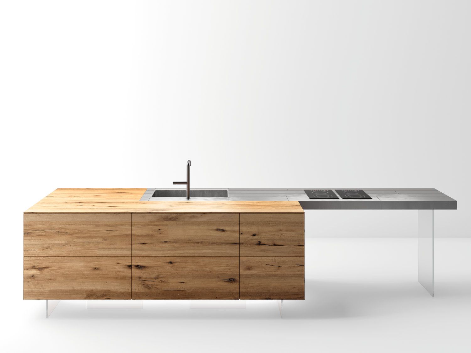 36E8 STEEL PLUS | Kitchen with island 36e8 Collection By Lago design ...