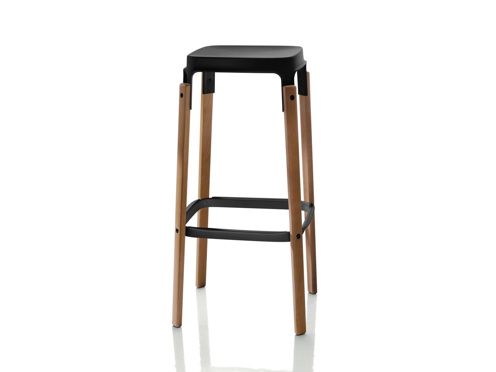STEELWOOD High stool By Magis | design Ronan & Erwan Bouroullec