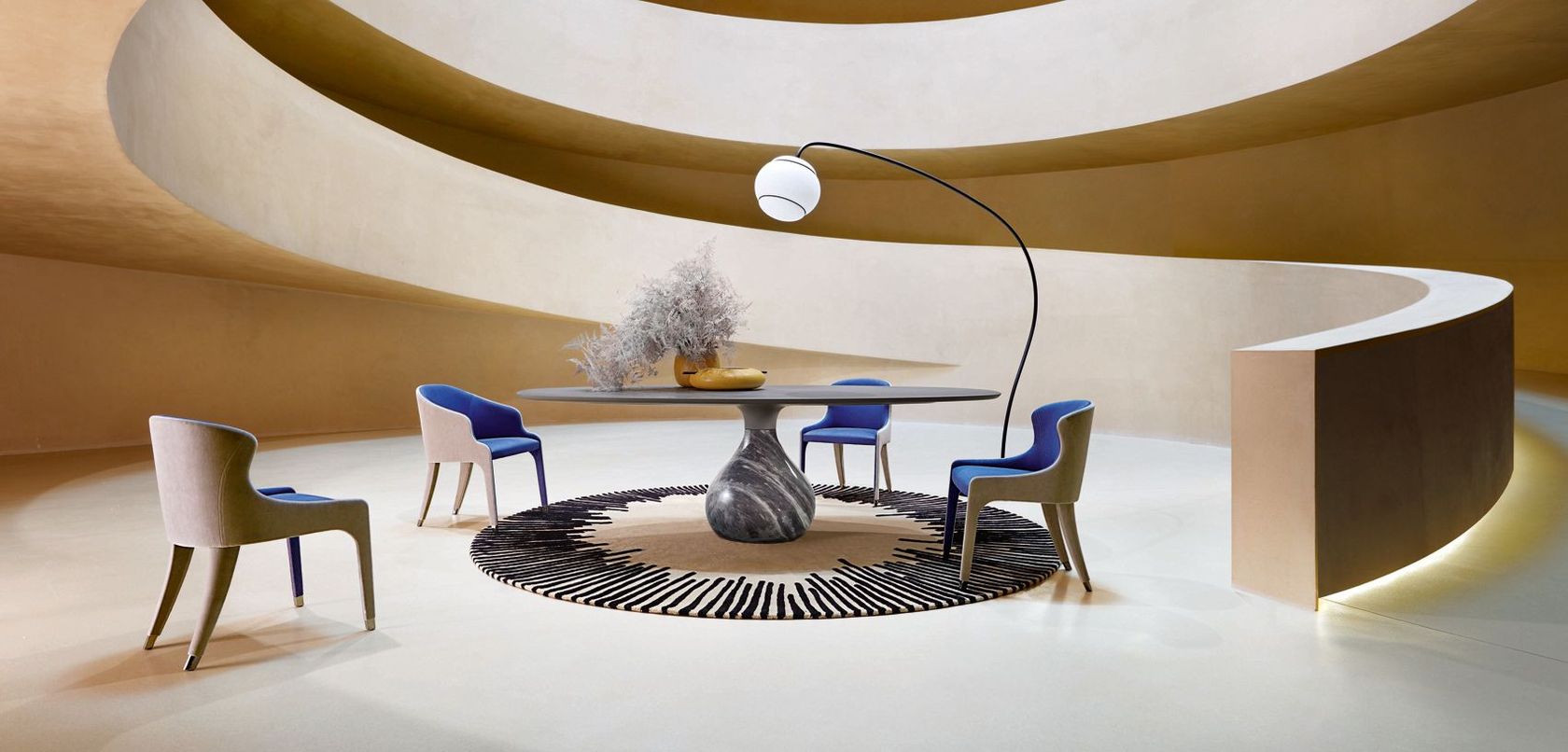 STEEPLE Upholstered fabric chair By Roche Bobois | design Enrico Franzolini