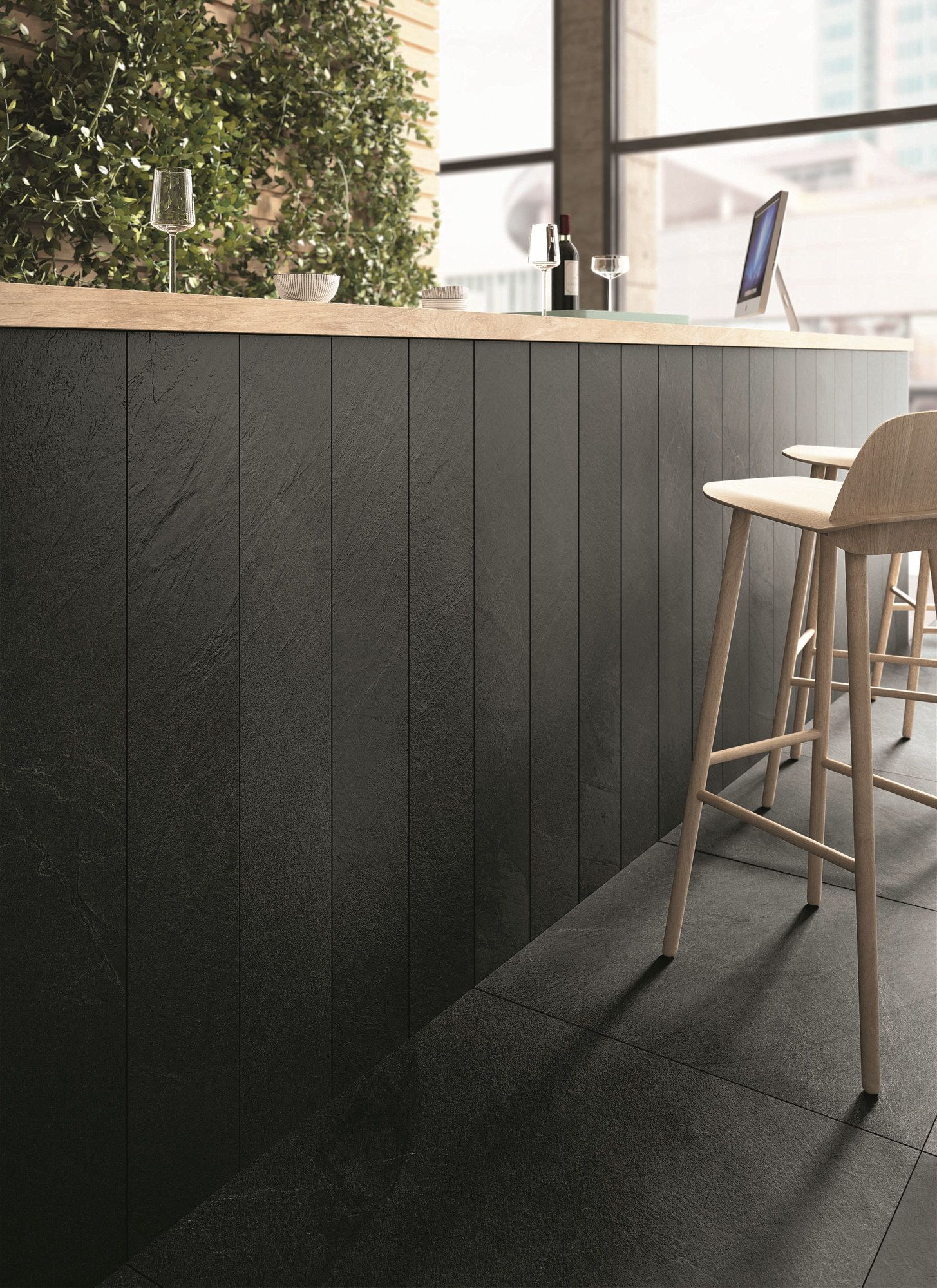 Full-body porcelain stoneware wall tiles / flooring STONE PLAN LAVAGNA ...