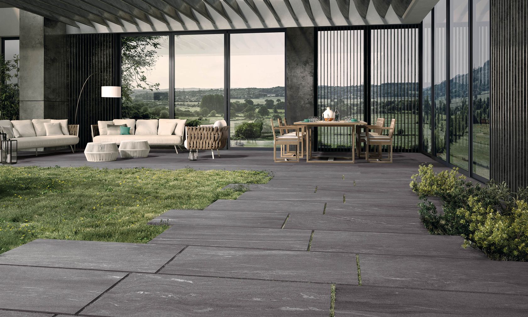 Porcelain stoneware outdoor floor tiles STONEWORK T20 Stonework Collection By Supergres
