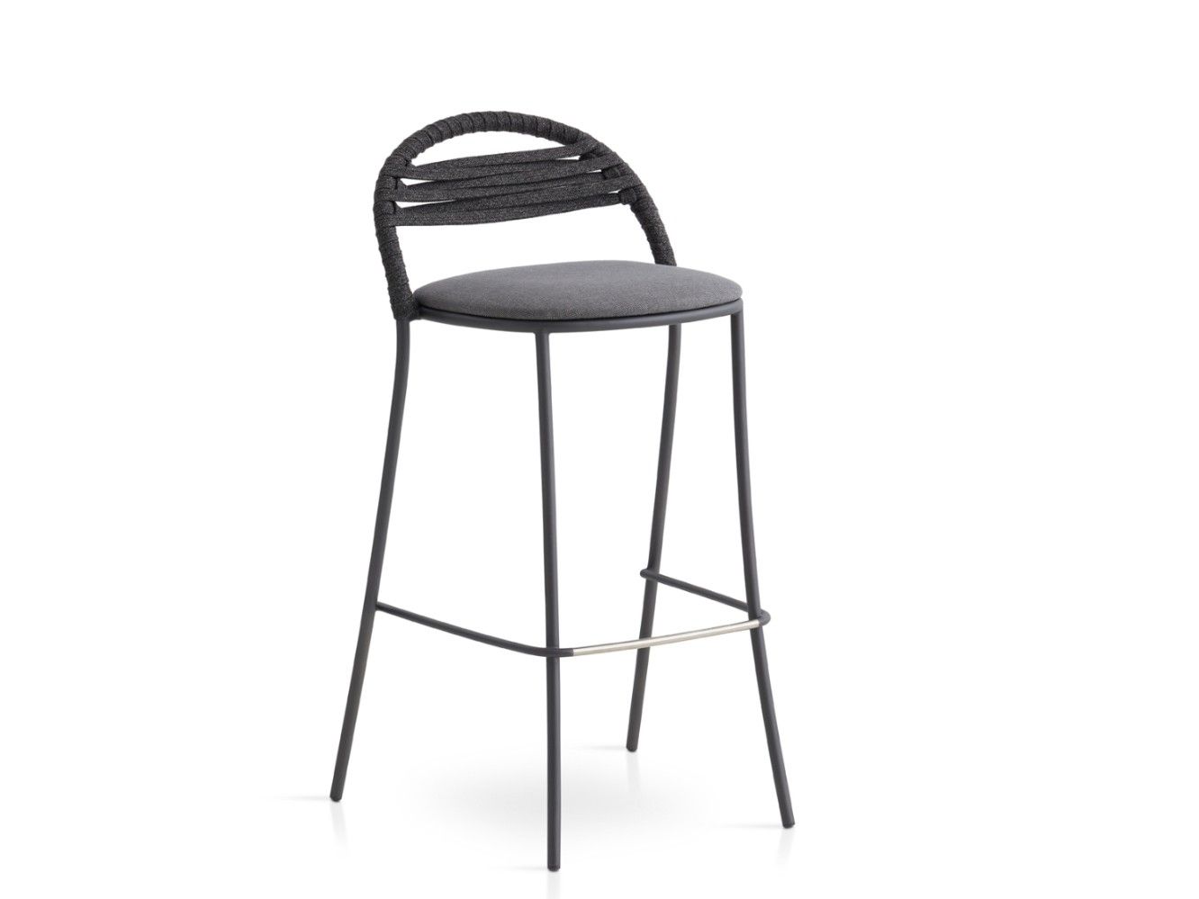 PETALE High fabric garden stool with back By EXPORMIM | design MUT ...