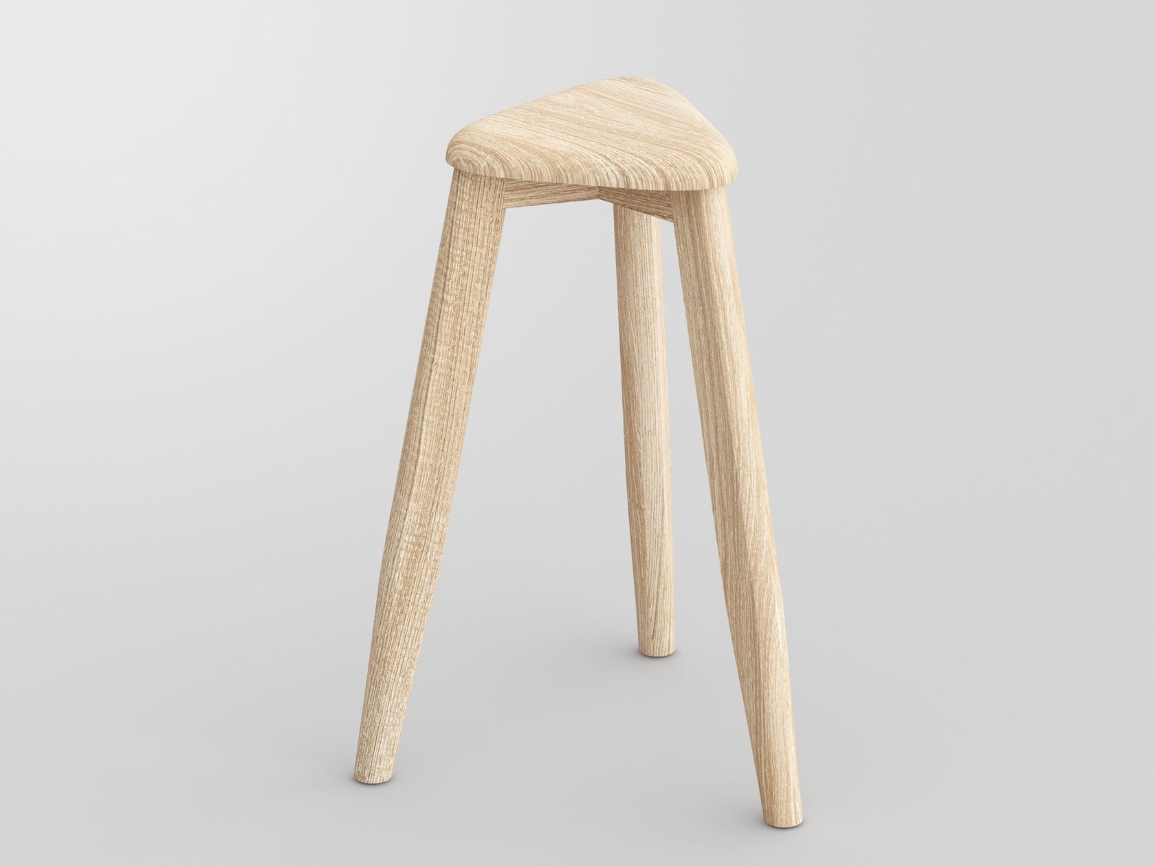 AETAS SPACE Low solid wood stool By Vitamin Design | design GG designart