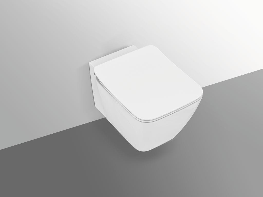 STRADA II - T3597 Wall-hung rimless ceramic toilet By Ideal Standard