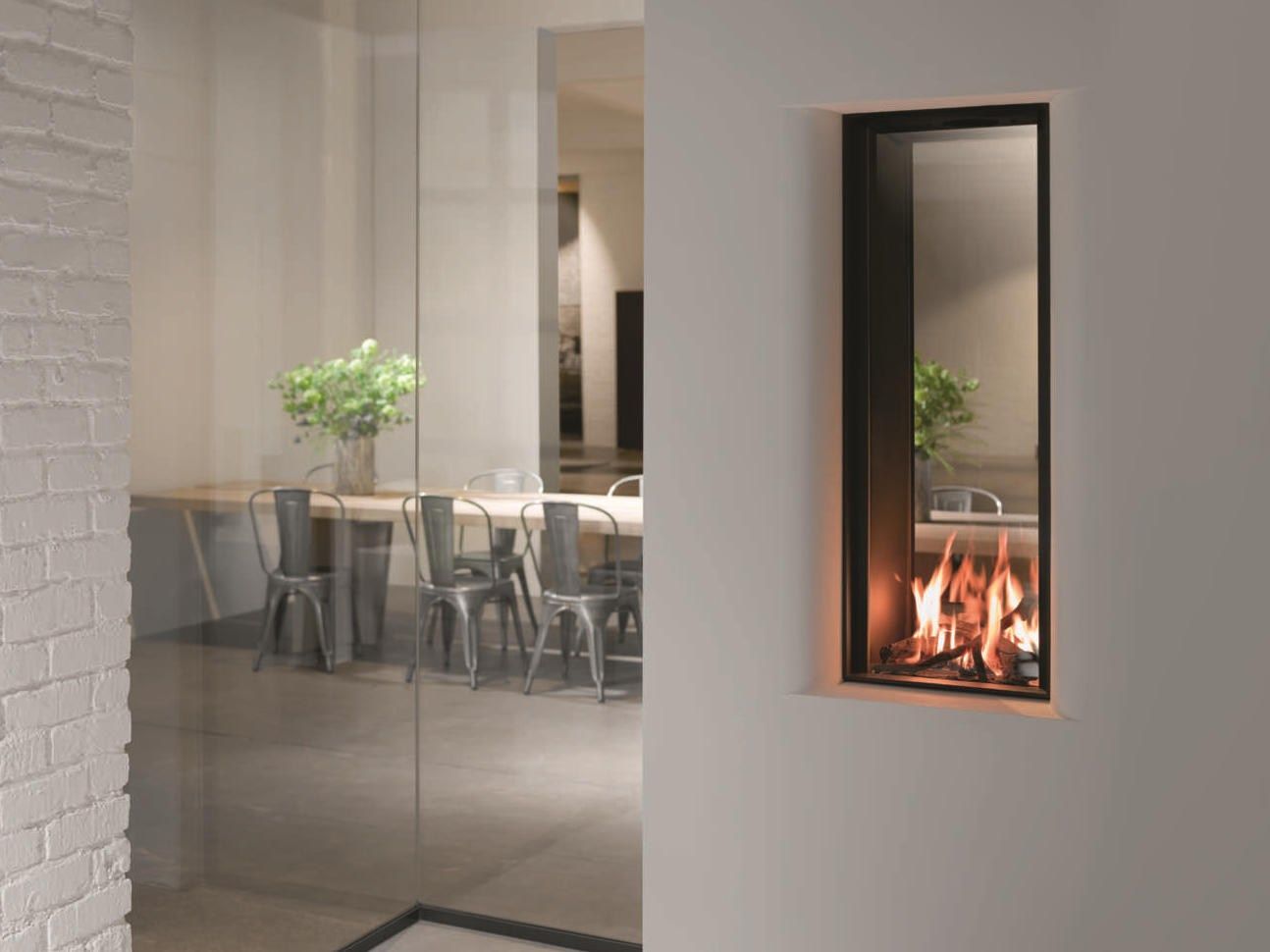 STÛV B-35 | Double-sided fireplace Tulp Collection By Stûv
