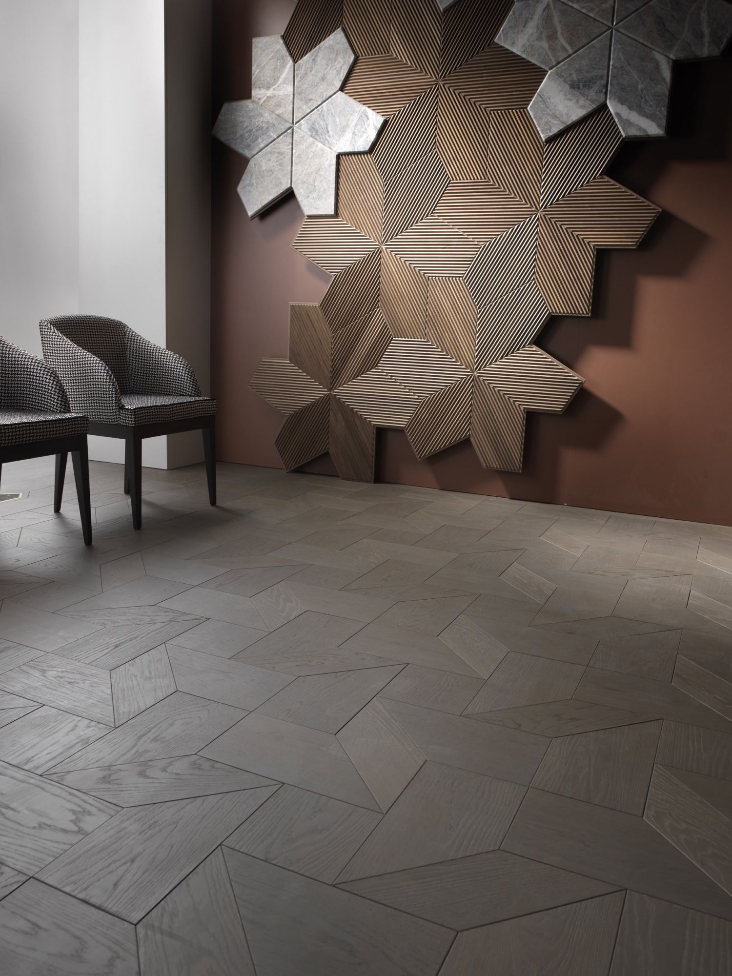 Modular indoor wooden 3D Wall Cladding AZALEA 3D Relevo Collection By ...