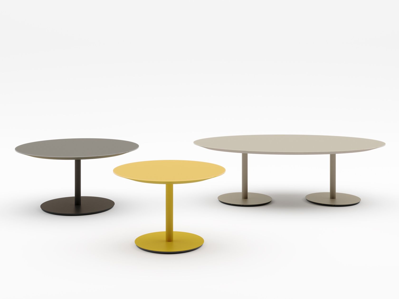 TABLE Oval wooden bistro side table By PROF