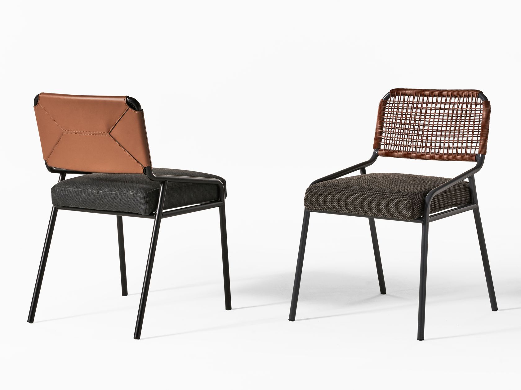 TAI Fabric and leather chair By Meridiani | design Andrea Parisio