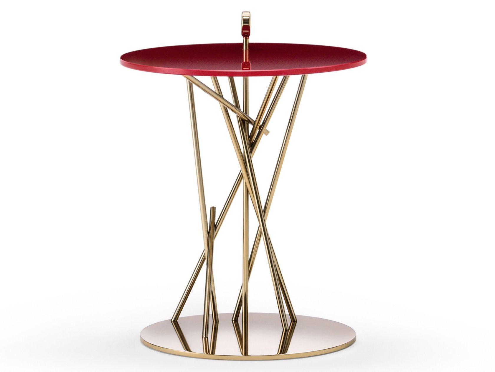 Mesita alta de acero inoxidable y vidrio TAO By Black Tie diseño A ...