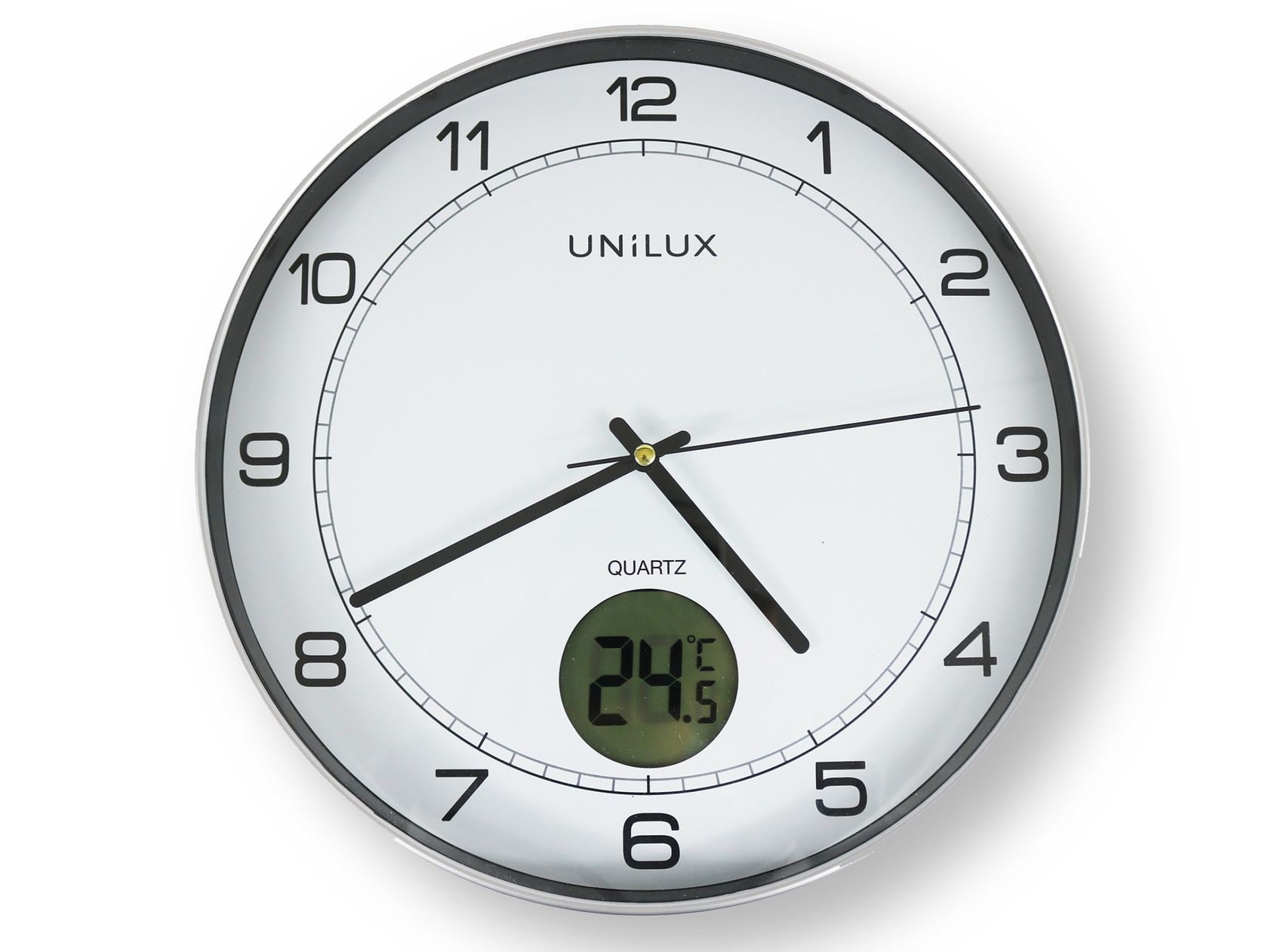 Wall-mounted plastic clock TEMPUS By Unilux