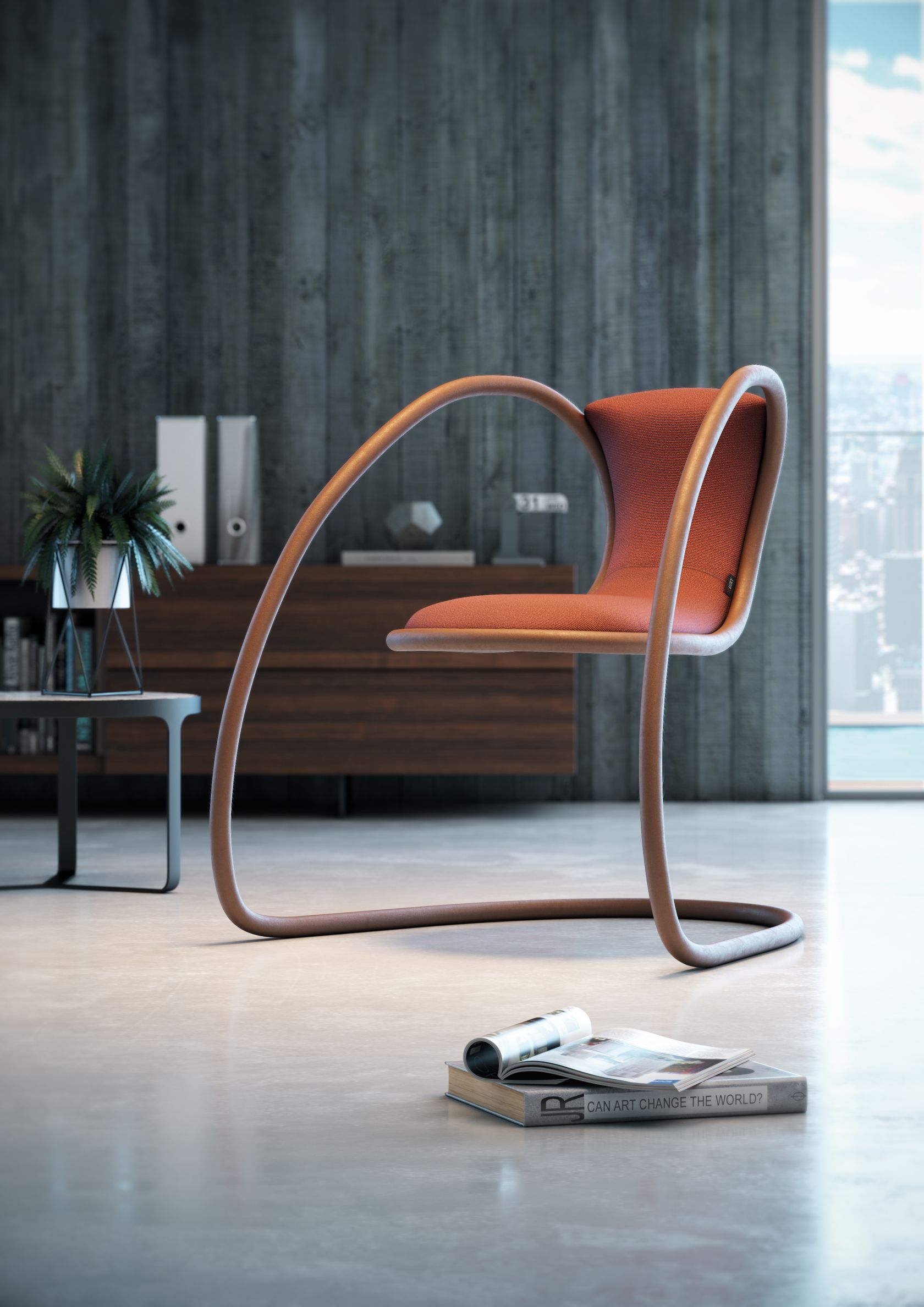 TIMELESS | Cantilever chair Cantilever upholstered fabric chair By Luxy ...