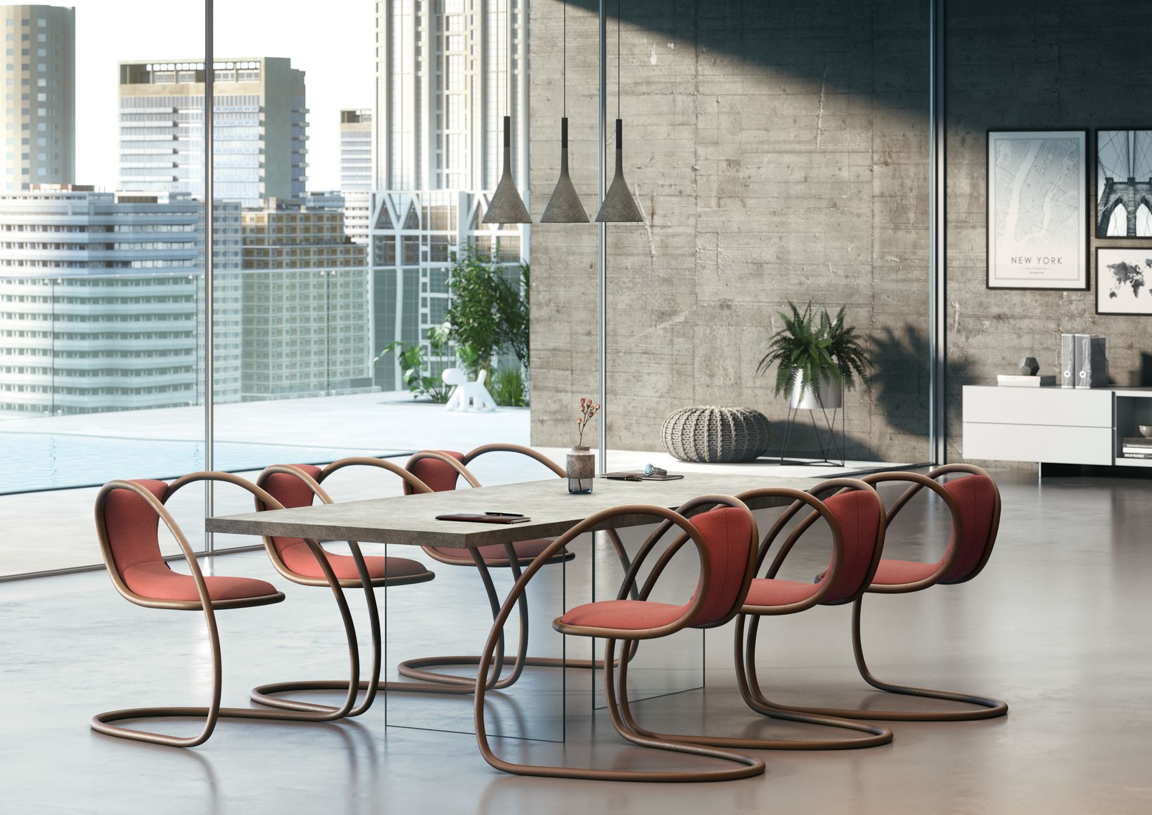 TIMELESS | Cantilever chair Cantilever upholstered fabric chair By Luxy ...