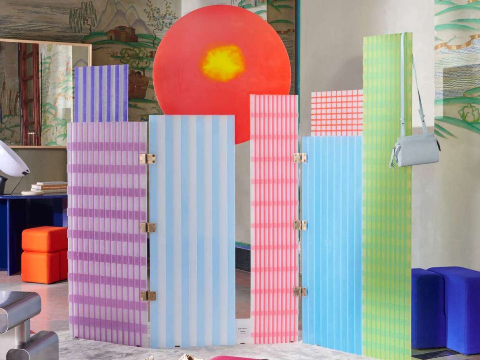 TRAMONTO A NEW YORK Resin Screen By Cassina | design Gaetano Pesce