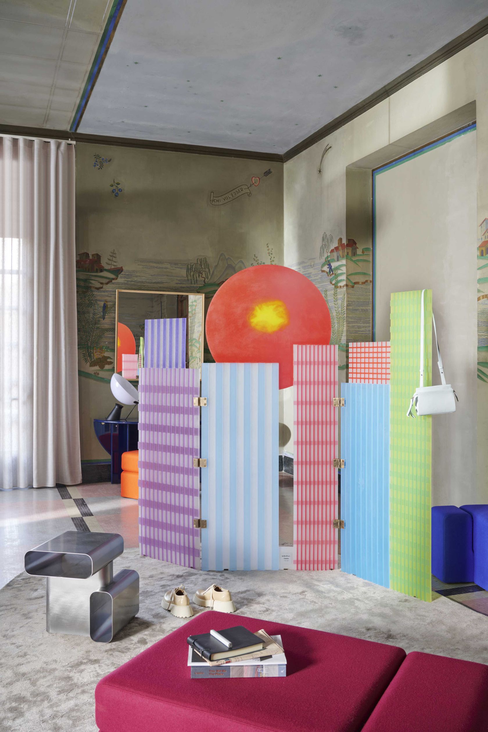 TRAMONTO A NEW YORK Resin Screen By Cassina | design Gaetano Pesce